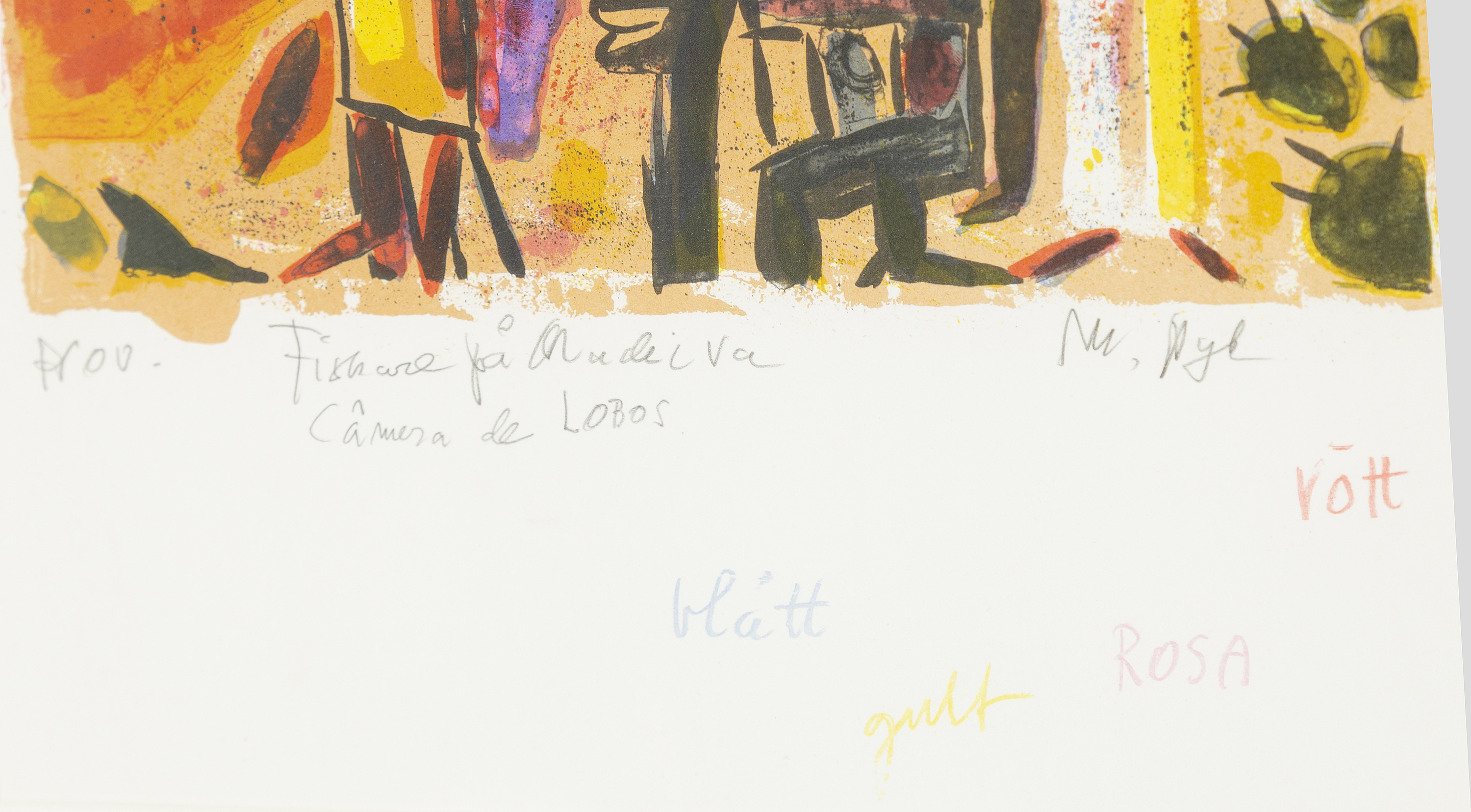 MADELEINE PYK, lithograph in colours, signed, test print. - Bukowskis