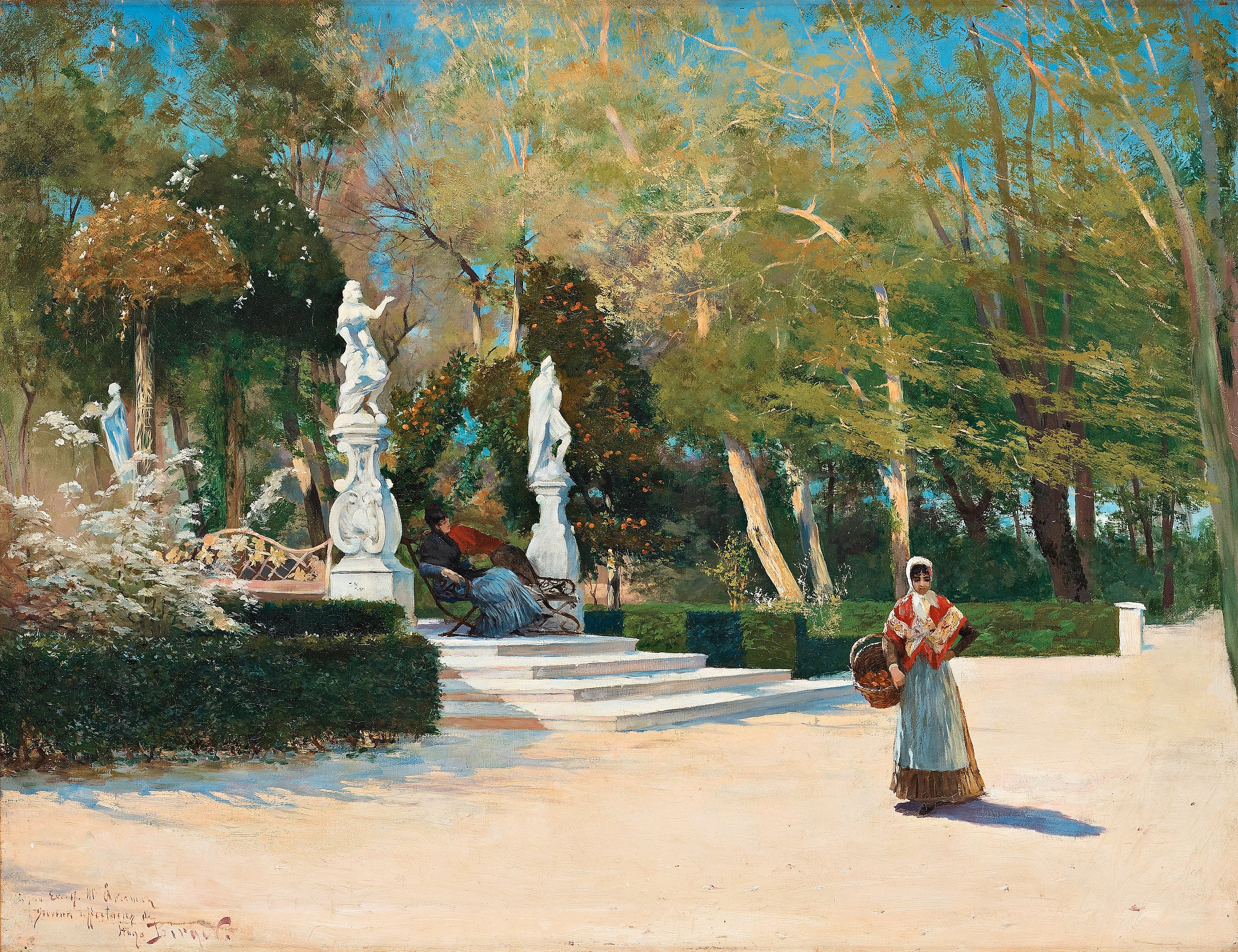 Hugo Birger, Parkmotiv från Spanien. - Bukowskis