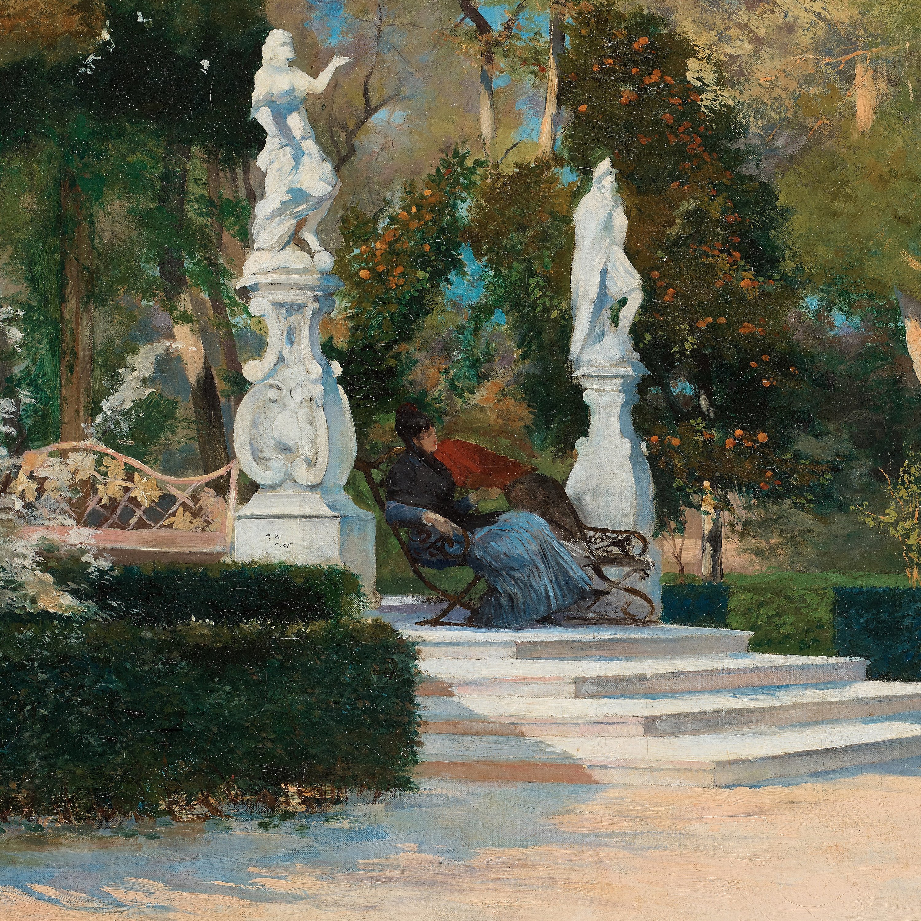 Hugo Birger, Parkmotiv från Spanien. - Bukowskis