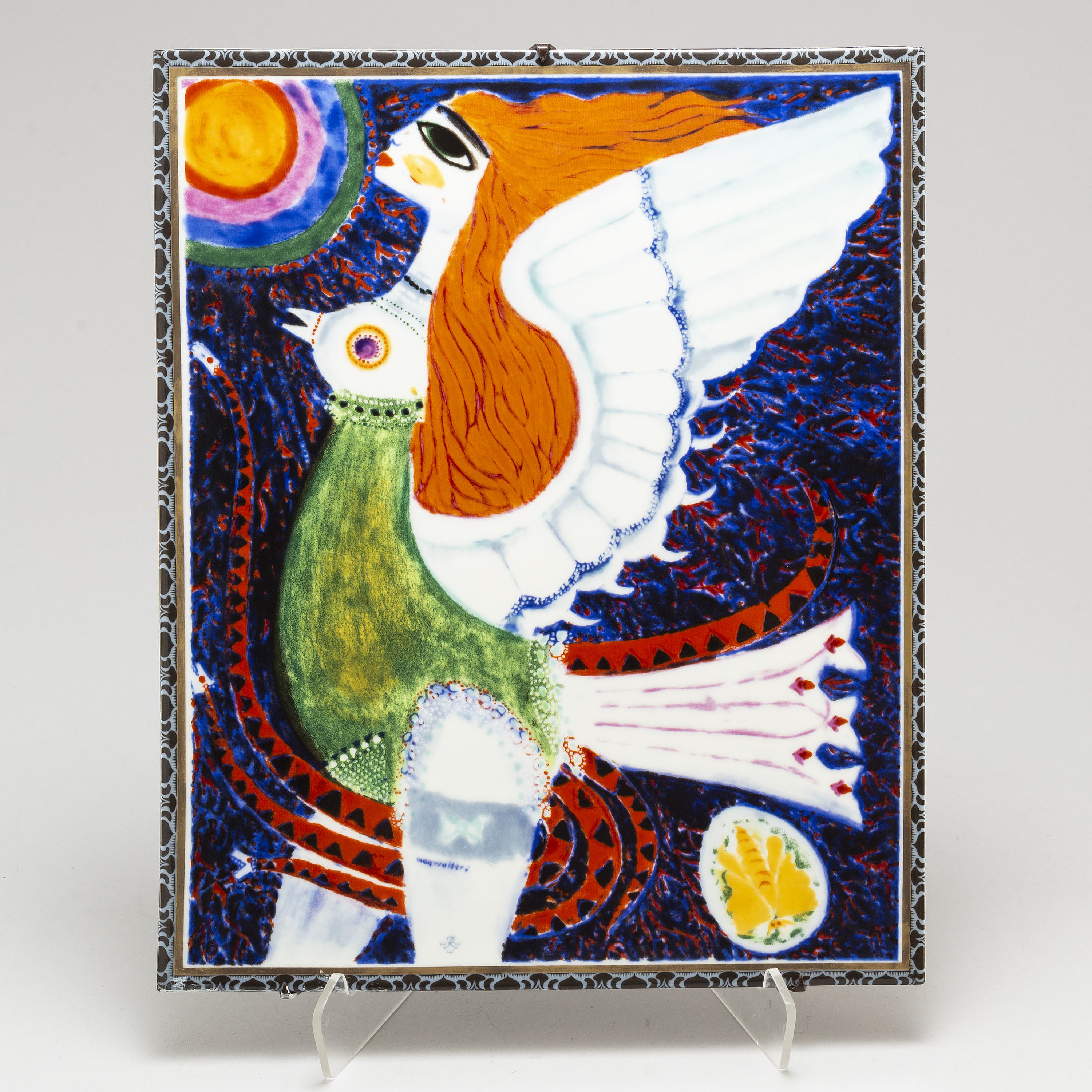 MAX WALTER SVANBERG,a porcelain wall plaque from Rörstrand, Limited ...