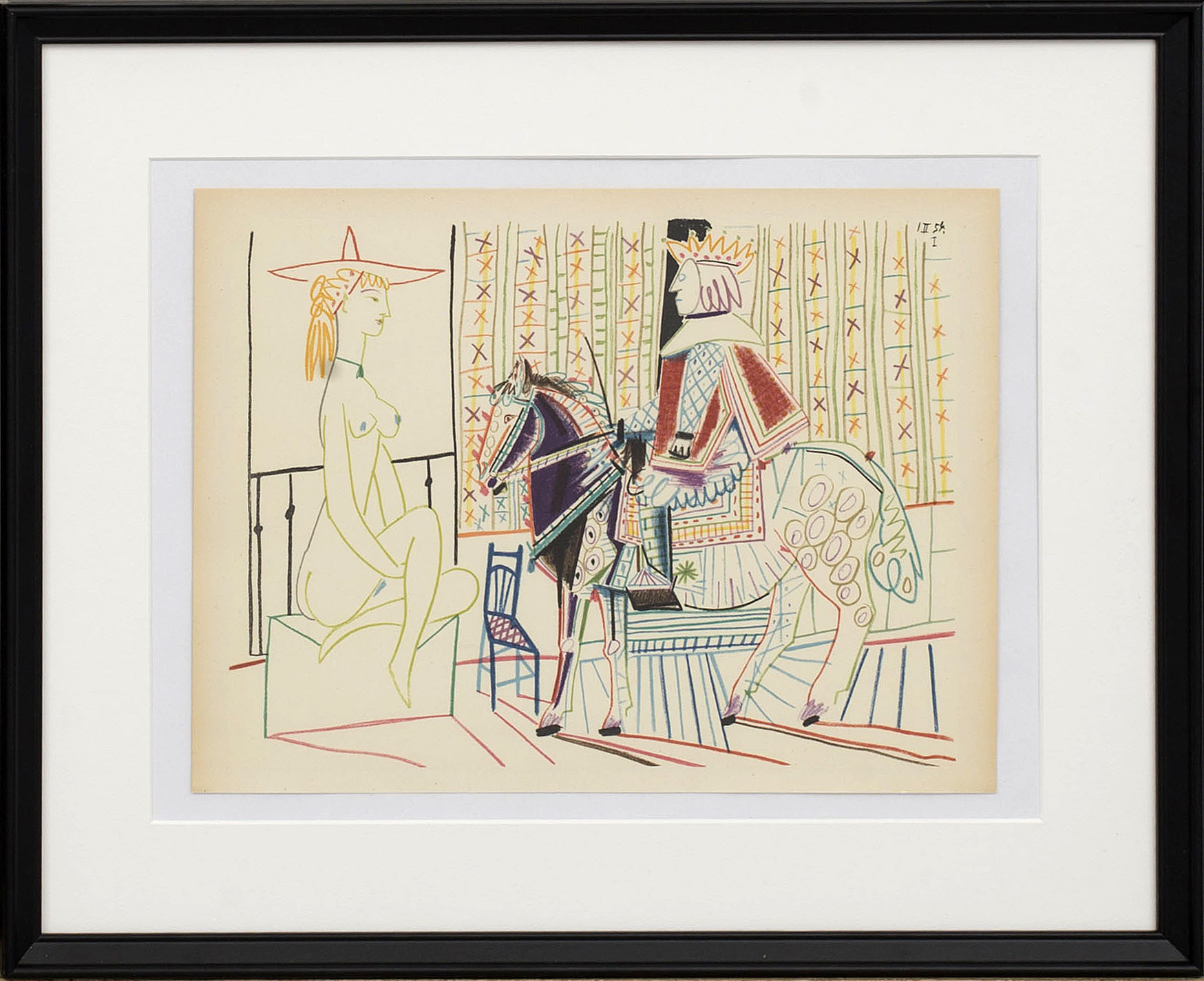 PABLO PICASSO, colour lithographe, unsigned, printed by Mourlot Paris ...