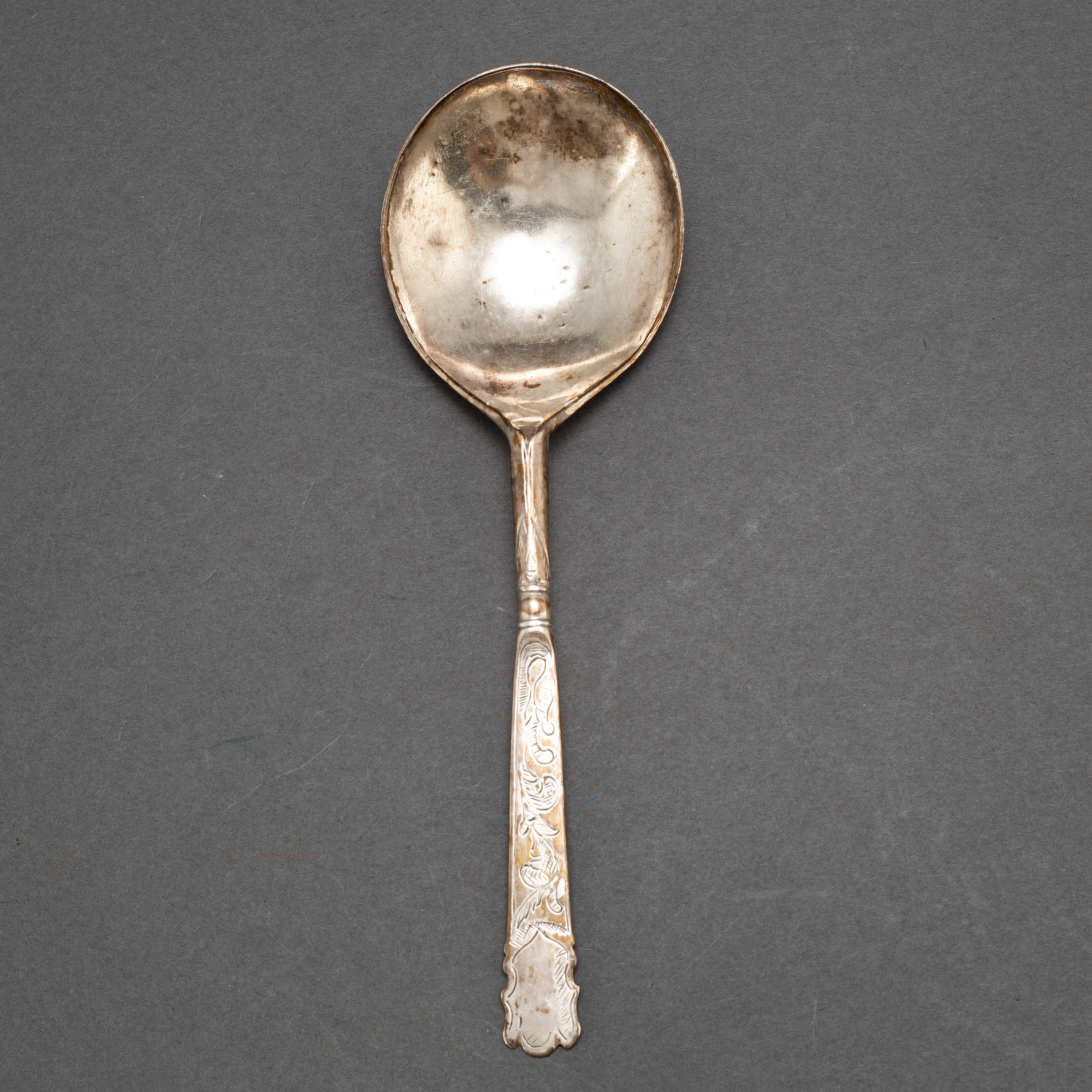 A Norwegian 17th century silver spoon, mark of Herman Brouer (Trondheim ...