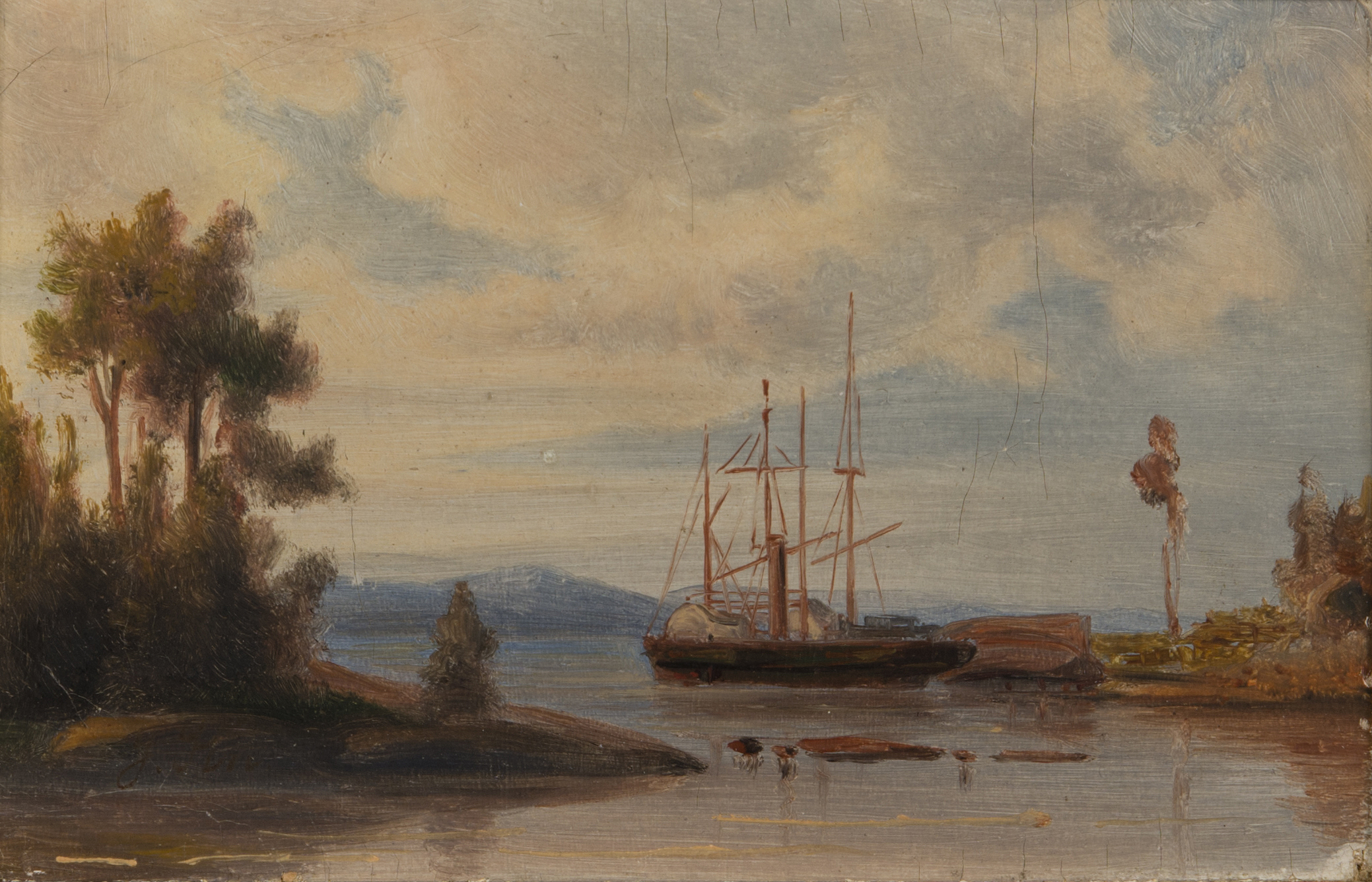 JOHAN KNUTSON, oil on board, signed. - Bukowskis