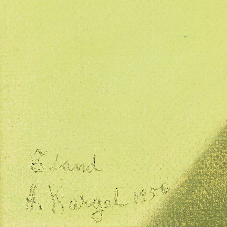 AXEL KARGEL, oil on canvas on board, signed A. Kargel and dated Öland ...