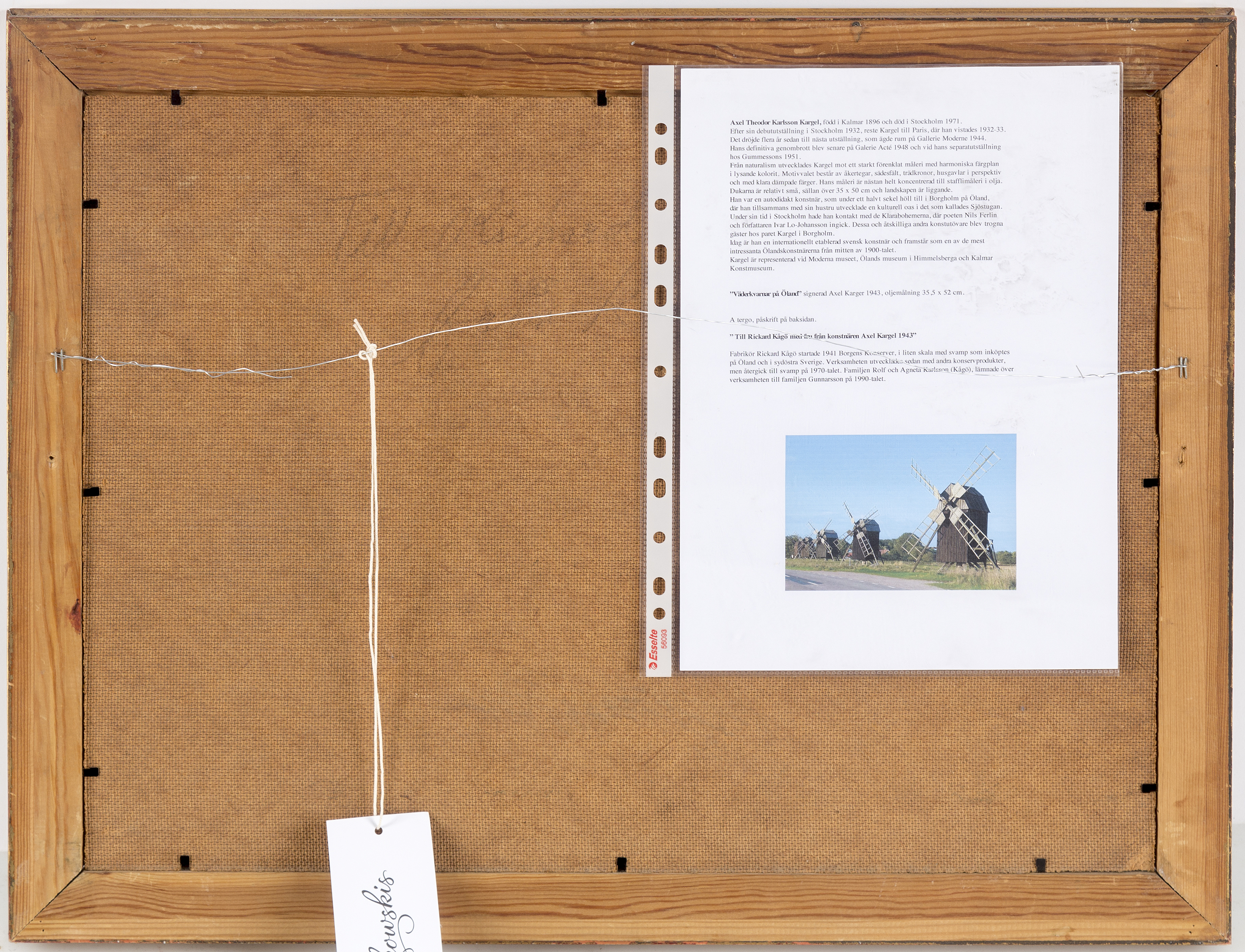 AXEL KARGEL,oil on canvas on board, signed A. Kargel and dated 1943 ...