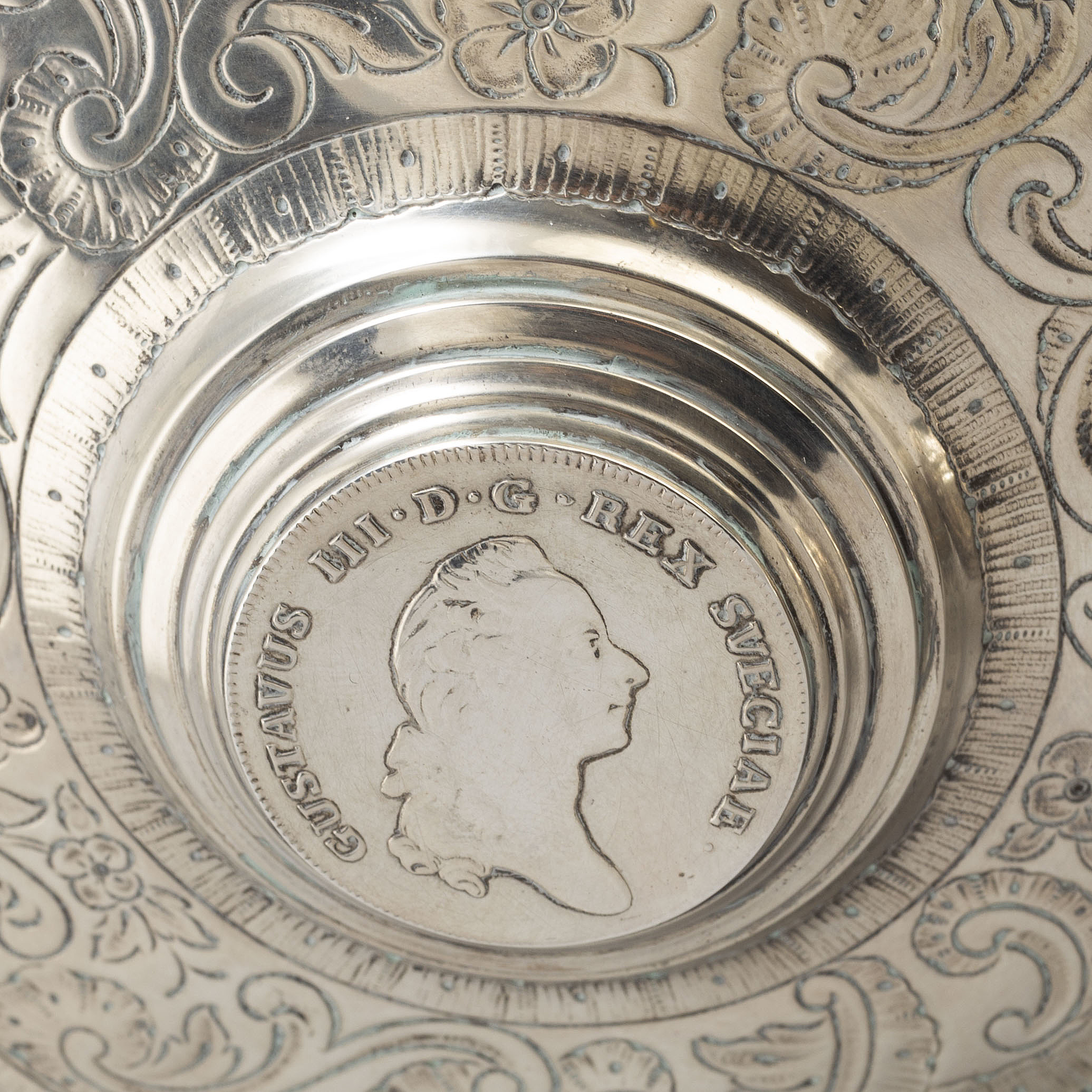 K ANDERSON, stop med lock, silver, Stockholm, 1914. - Bukowskis