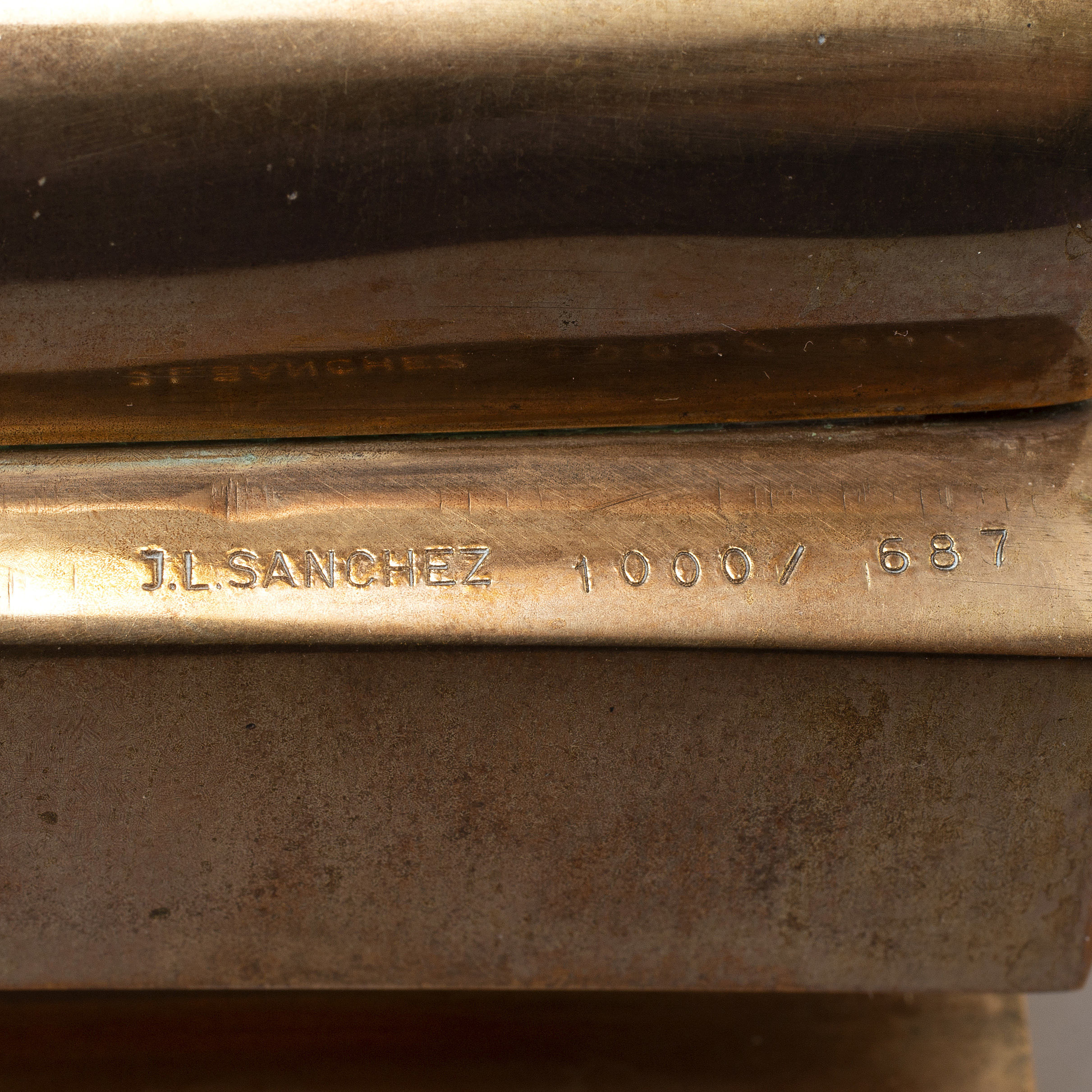 JOSÉ LUIS SANCHEZ, a bronze sculpture, signed and numbered 687/1000 ...