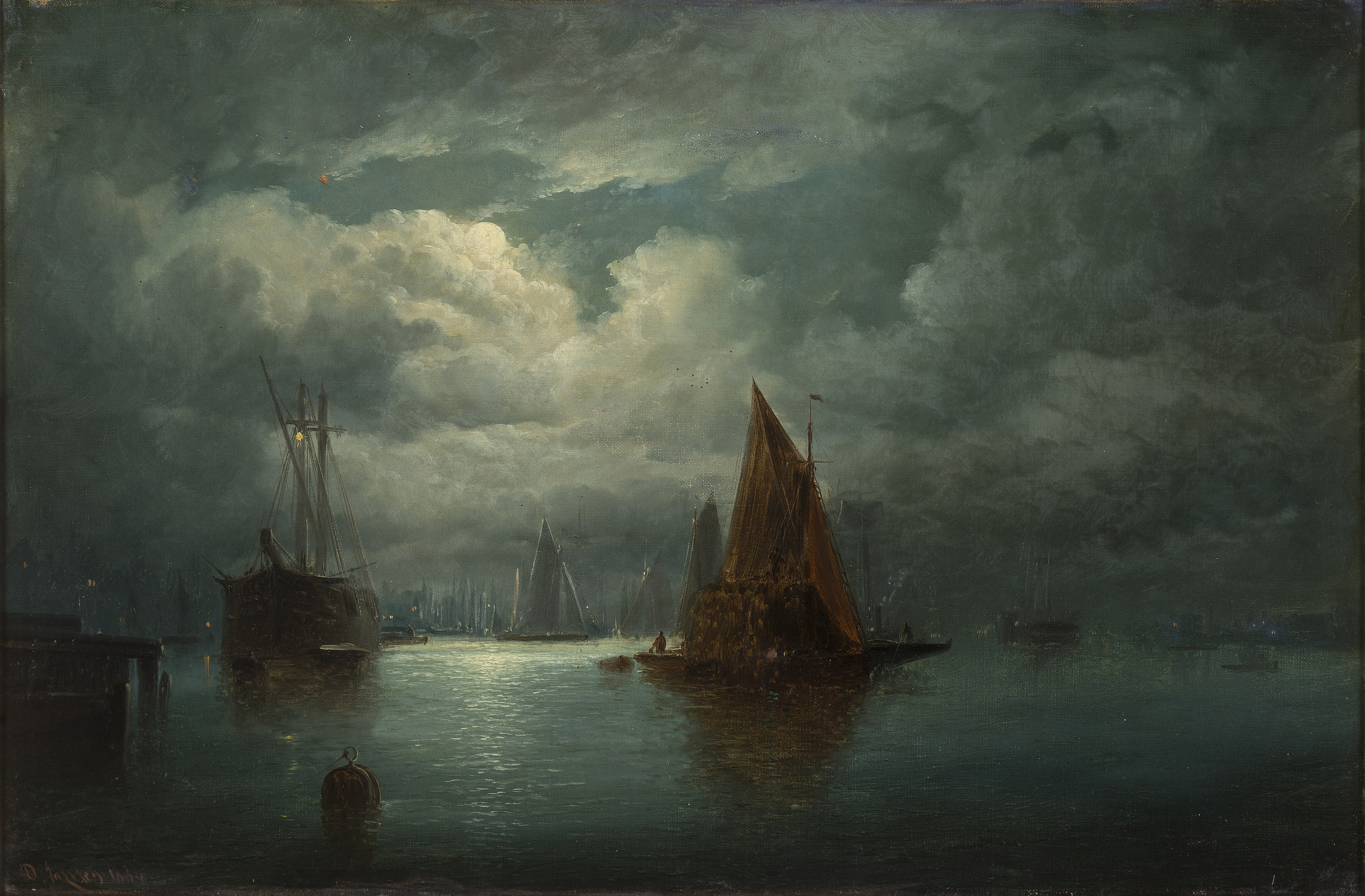 DAVID JAMES, oil on canvas, signed and dated 1884. - Bukowskis