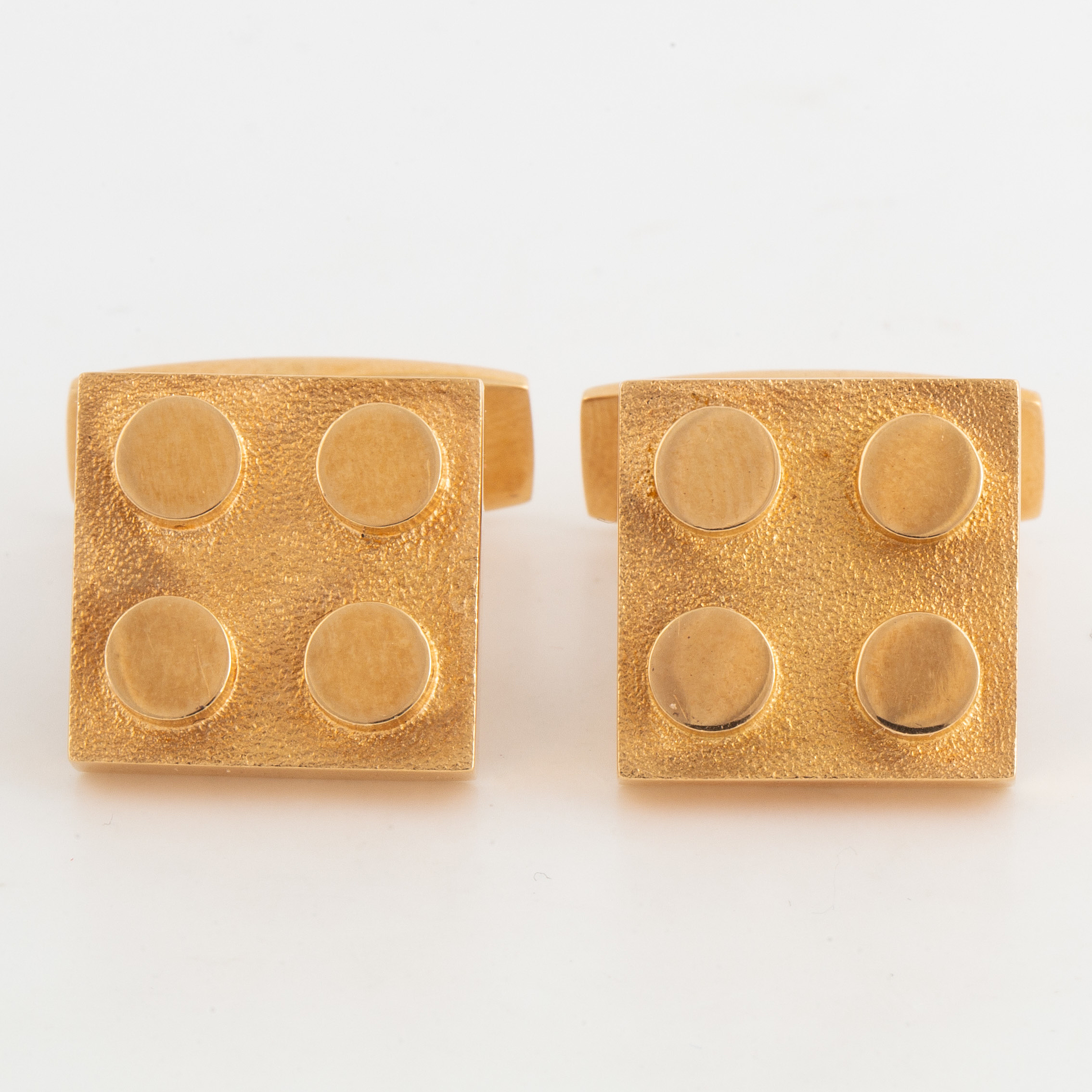 Lego 14K gold cufflinks. - Bukowskis