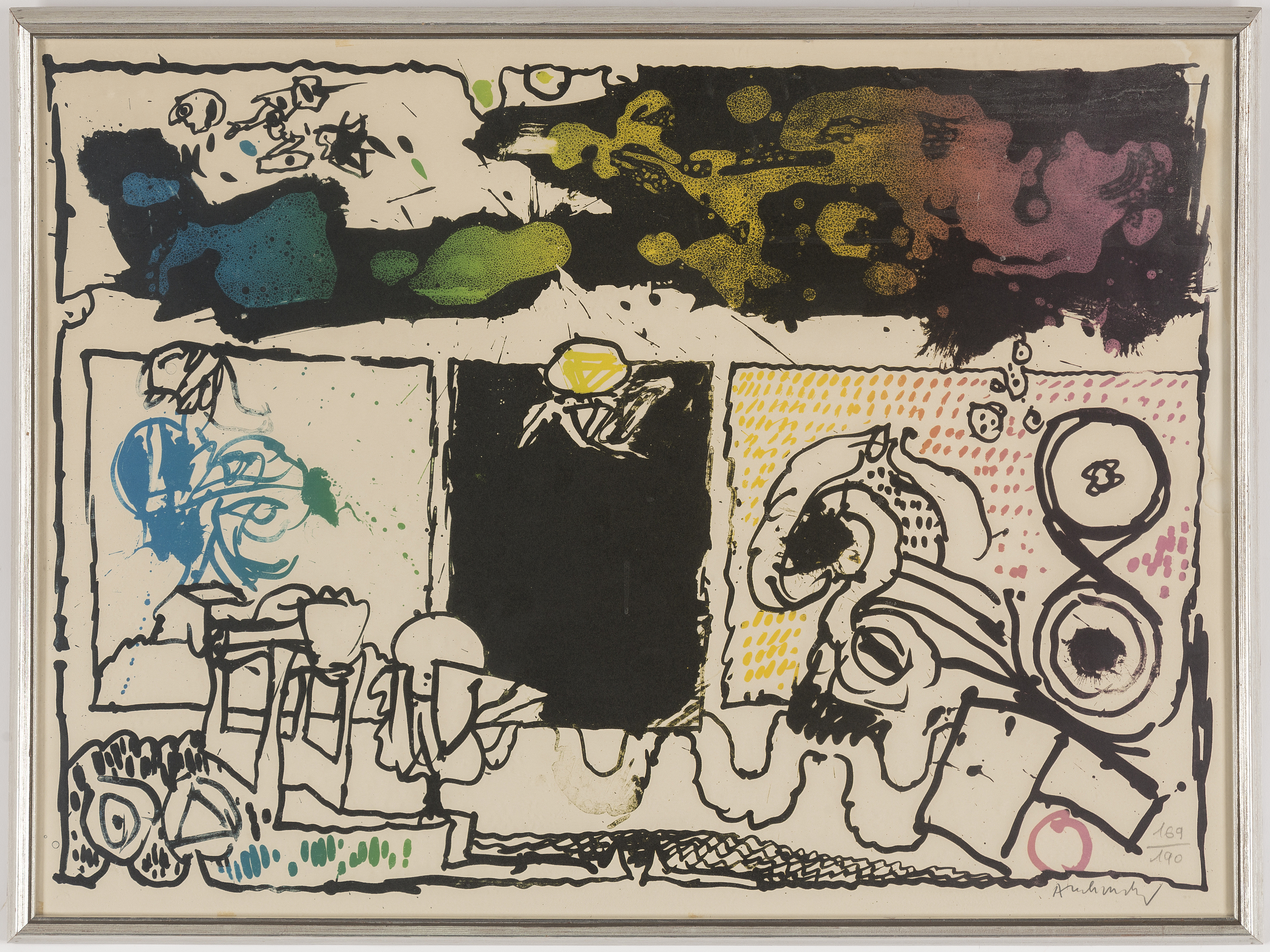 PIERRE ALECHINSKY, lithograph in colours, signed and numbered 169/190 ...