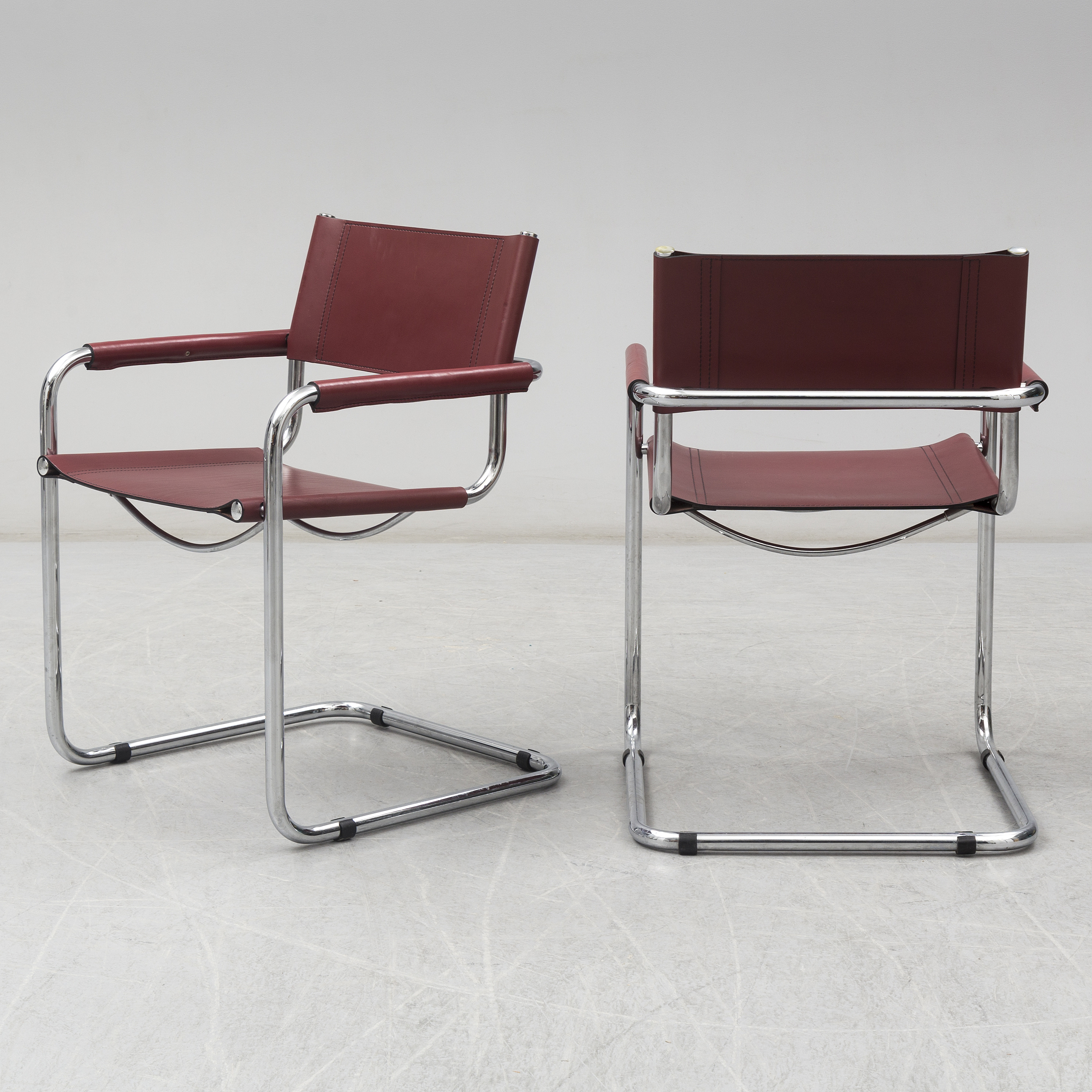 Four arm chairs by Mart Stam, Fasem, Italy. - Bukowskis
