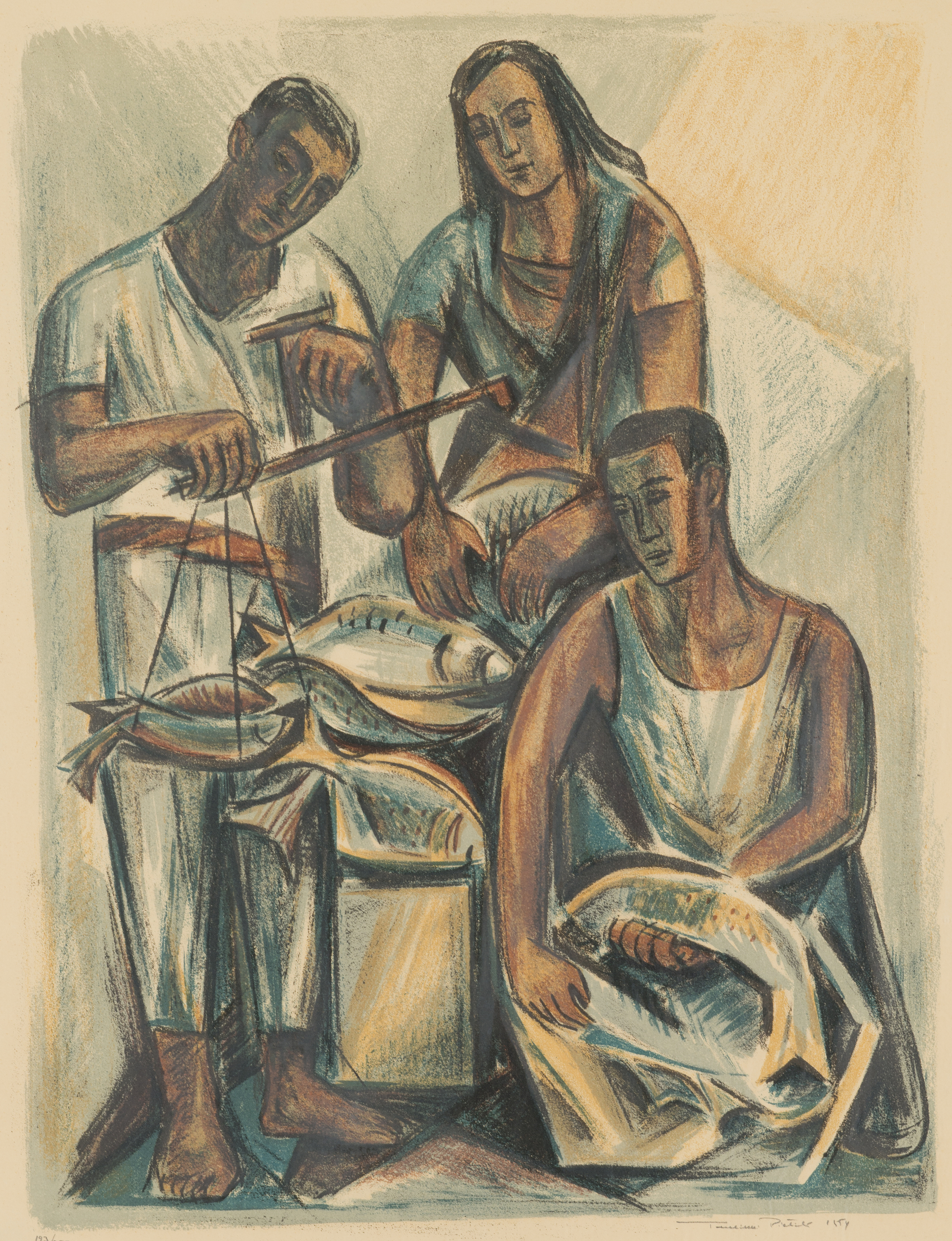 TUULIKKI PIETILÄ, lithograph, signed and dated 1954, numbered 193/250 ...