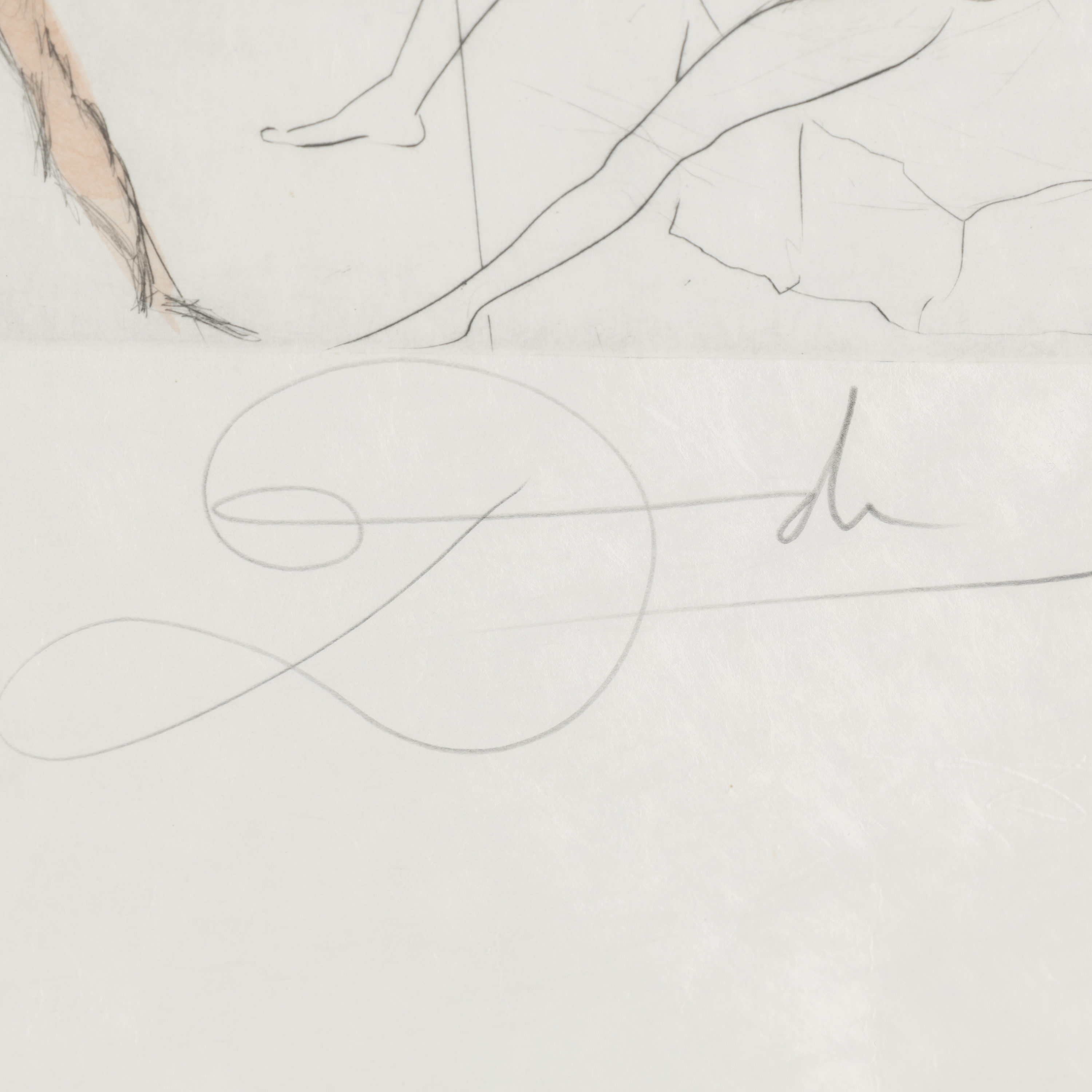 SALVADOR DALI, drypoint etching with hand-colouring, signed and ...