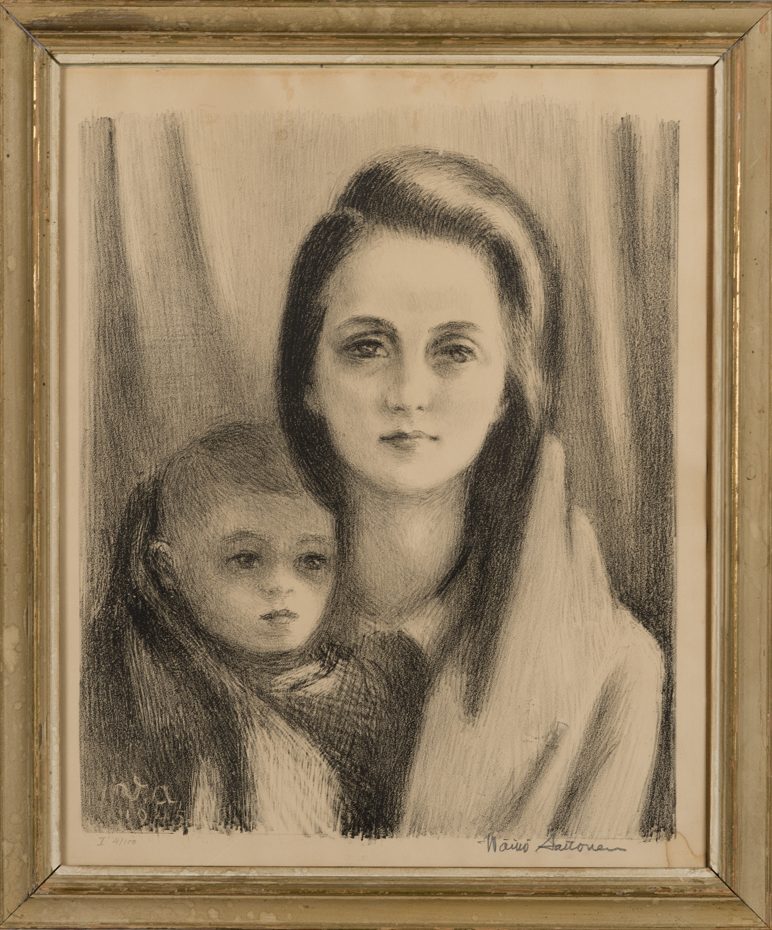 WÄINÖ AALTONEN, lithograph, signed and printed date 1945, numbered V 4/ ...