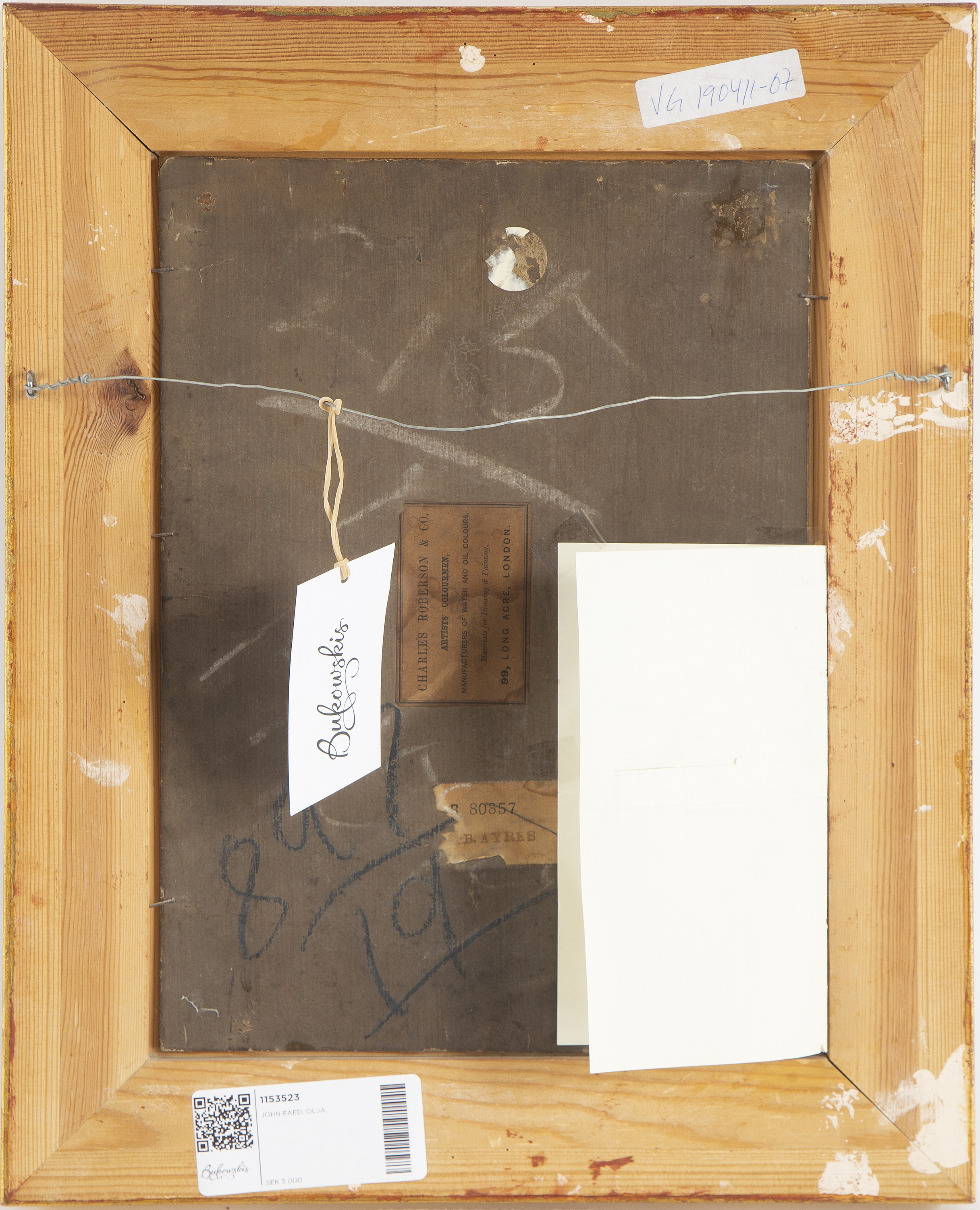 JOHN FAED, in the manner of, oil on panel, bears signature. - Bukowskis