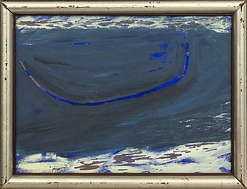 MARIA LINDBERG, olja på pannå, signerad a tergo, 1986. - Bukowskis