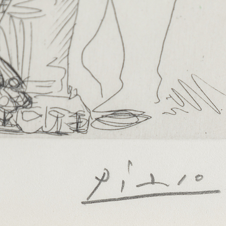 PABLO PICASSO, aquatint and drypoint, signed and numbered 30/50 ...
