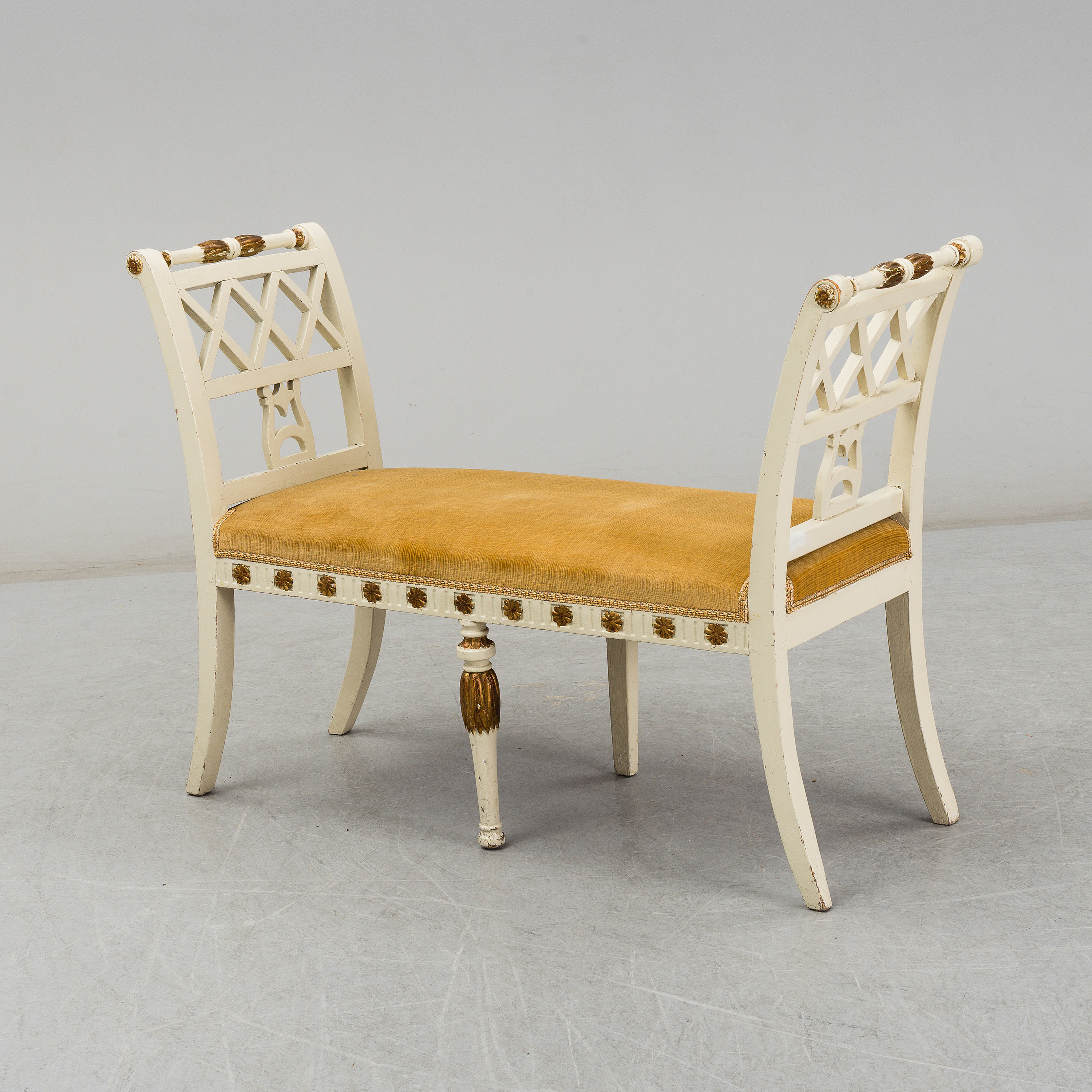 A Swedish late gustavian stool by Olof Ericsson, Strekered (1754-1808 ...