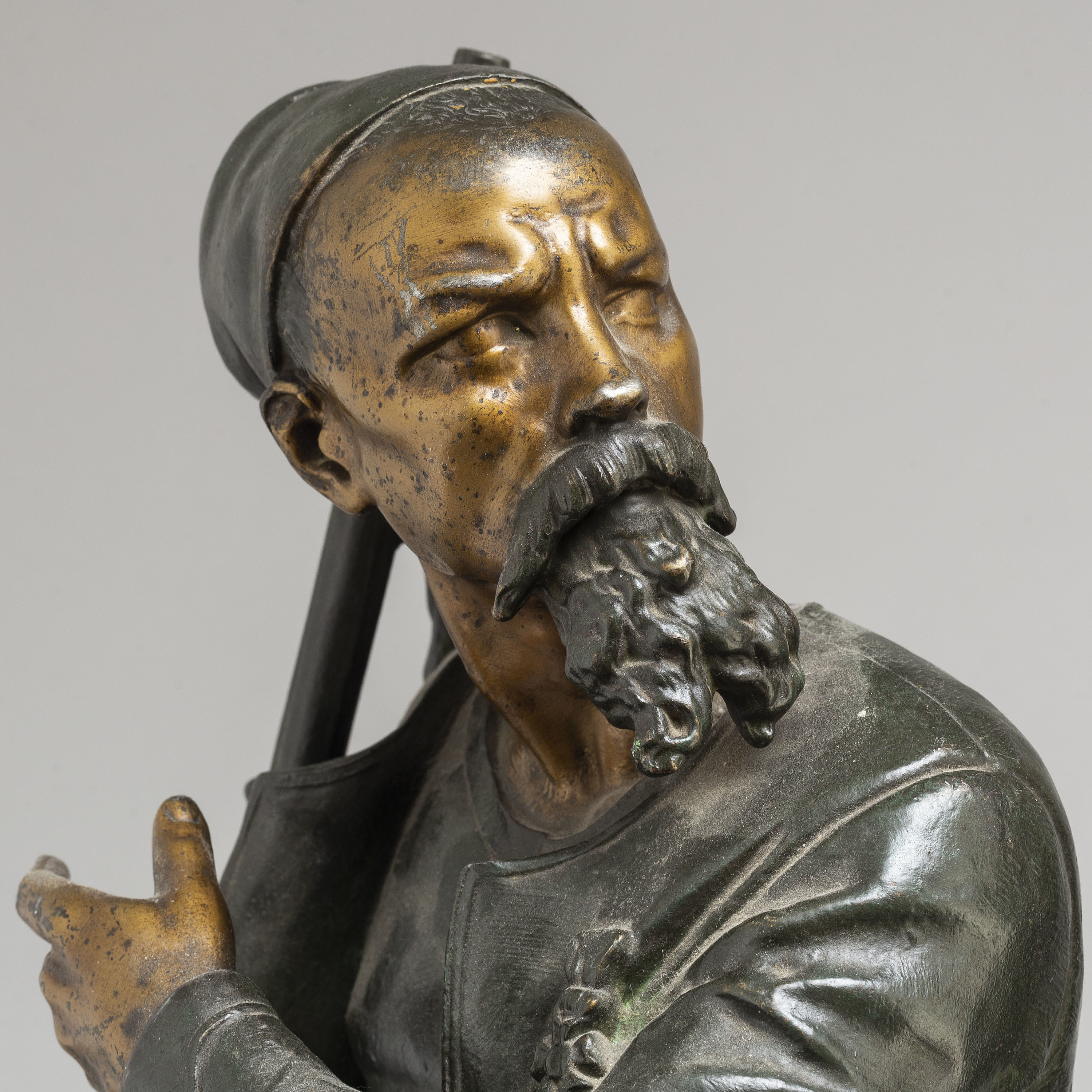An end of the 19th Century pair of zinc sculptures. - Bukowskis