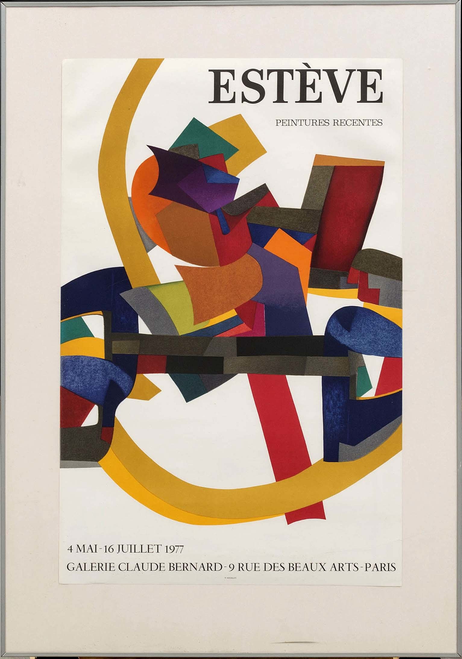 MAURICE ESTÈVE, exibition poster, 1977. - Bukowskis