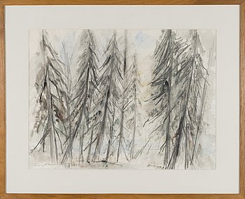 AIMO KANERVA, watercolour, signed and dated -56. - Bukowskis
