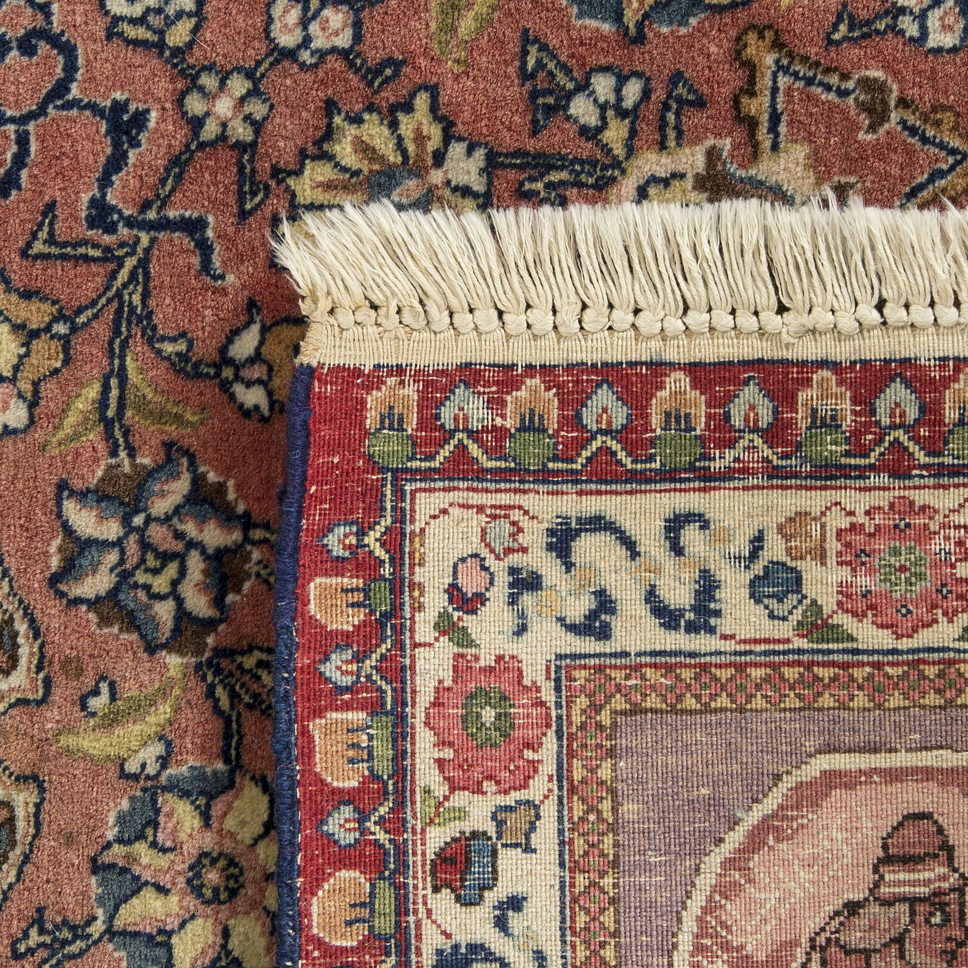 A semiantique signed Kerman figural carpet. Circa 293 x 190 cm. - Bukowskis