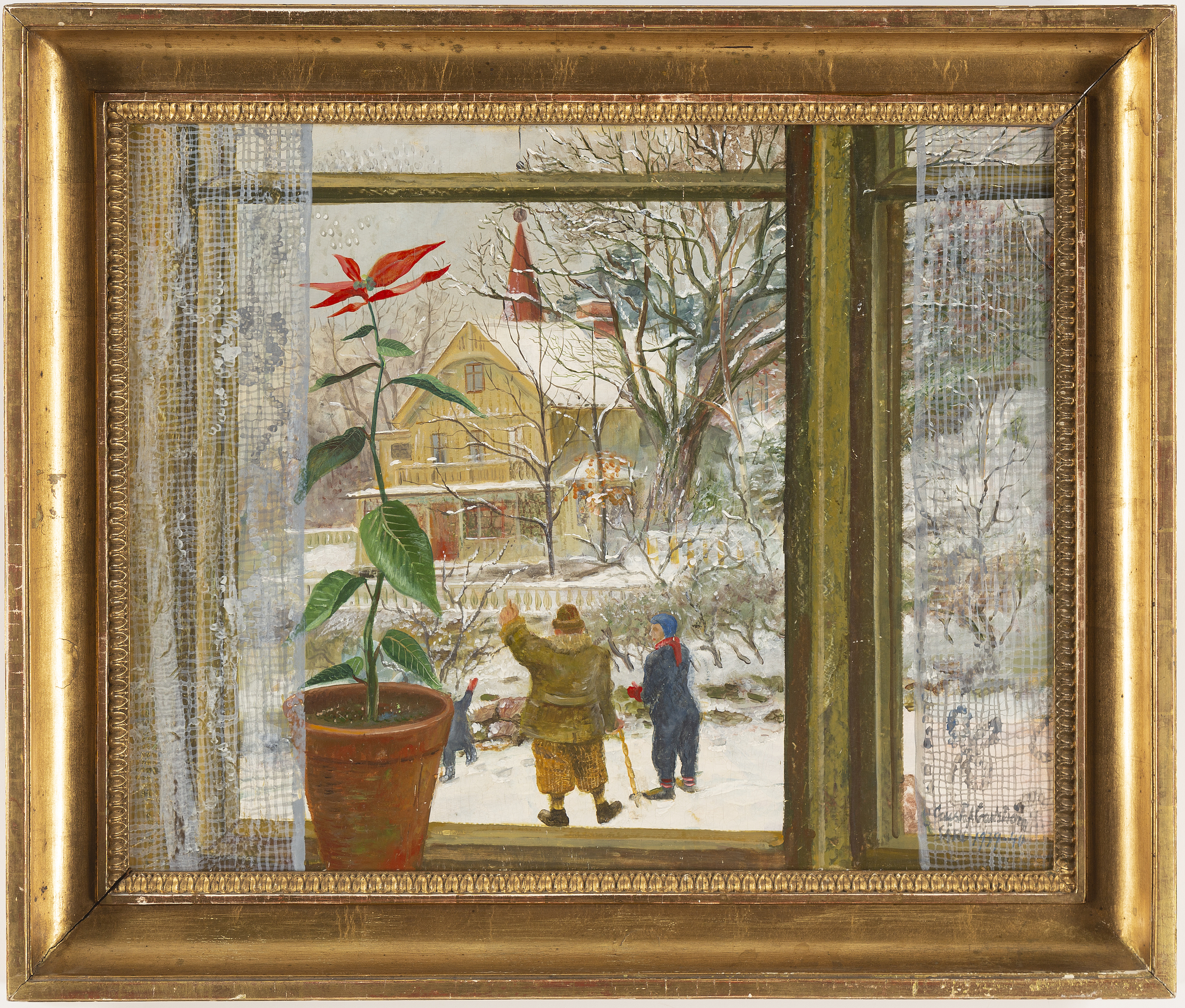 GUSTAF CARLSTRÖM, olja på pannå, signerad och daterad Särö 1939-1940 ...