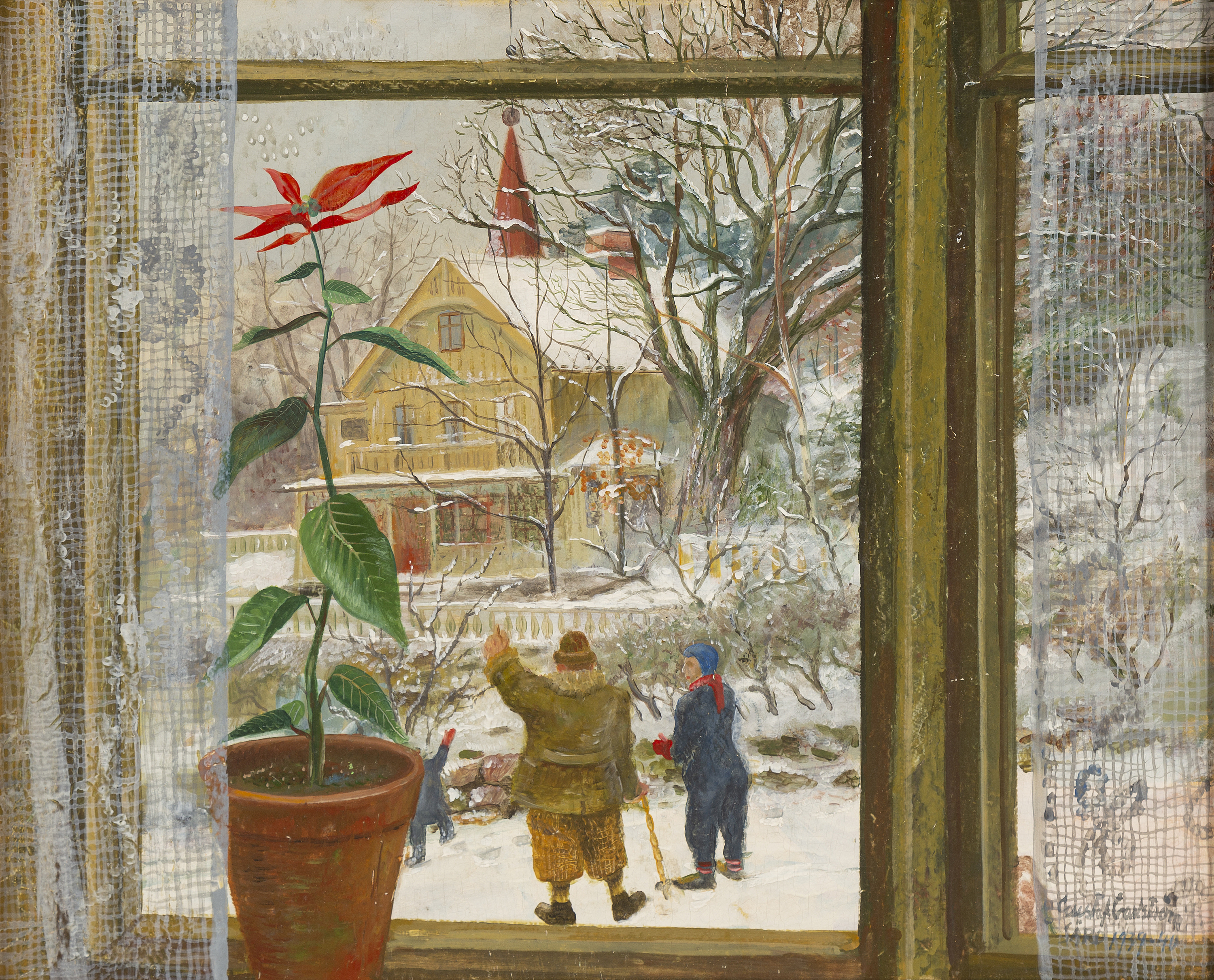 GUSTAF CARLSTRÖM, olja på pannå, signerad och daterad Särö 1939-1940 ...