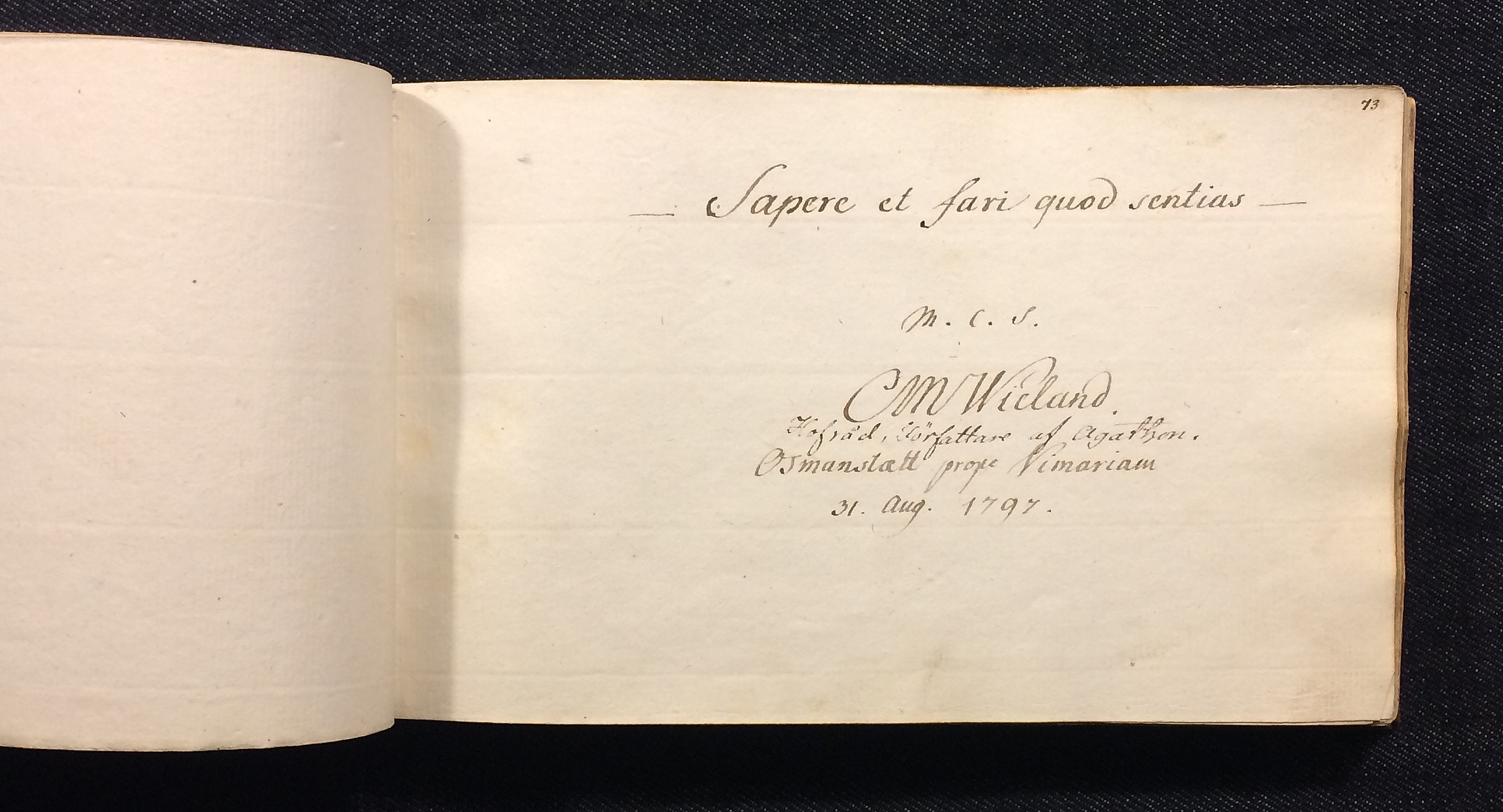 STAMBOK, för Lars Peter Wåhlin (1772-1834), förd från 1797, bidrag av ...