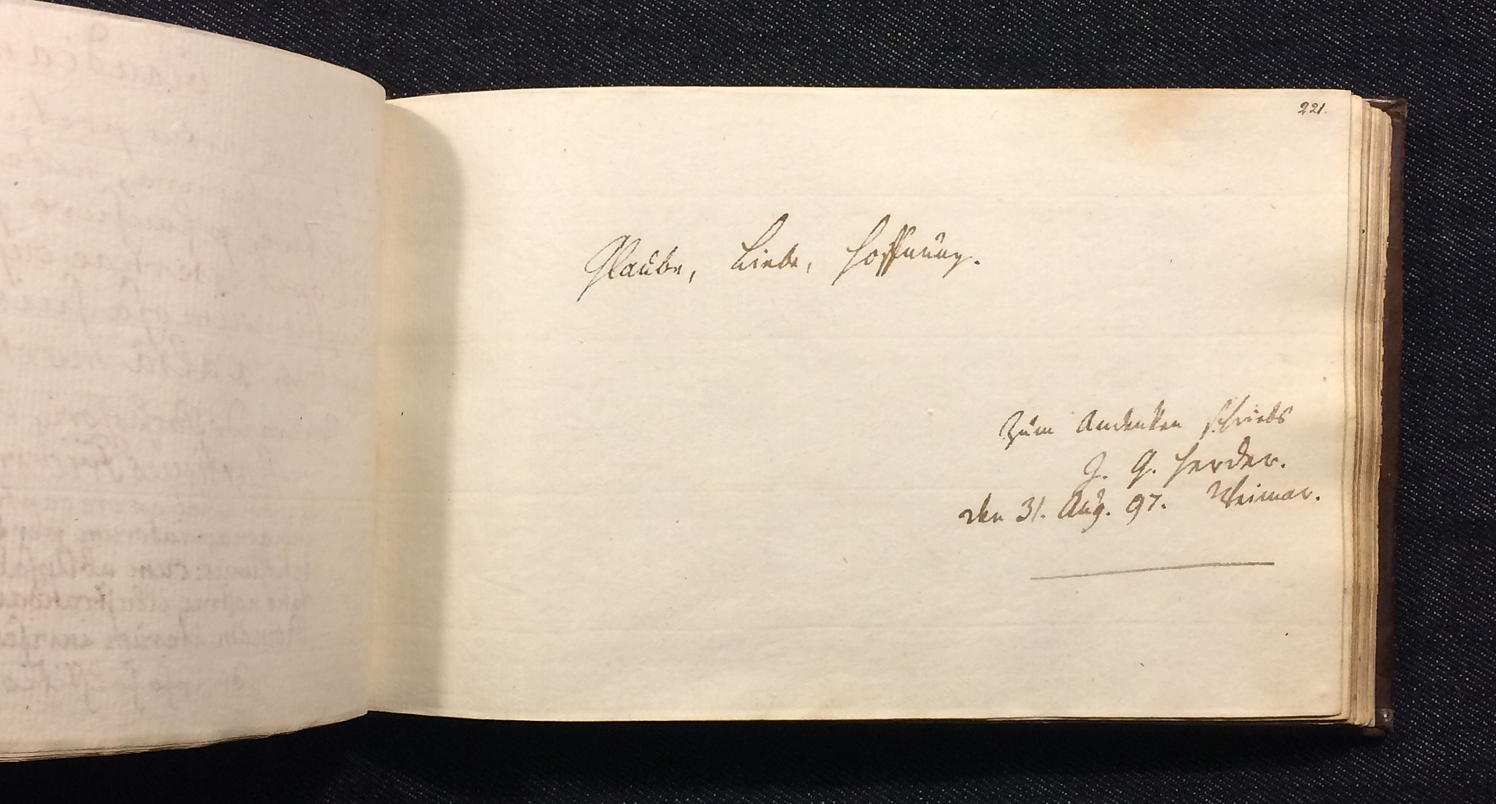 An Outstanding Liber Amicorum with autograph contributions by Schiller ...