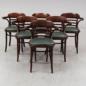 Six stained bent-wood chairs. - Bukowskis