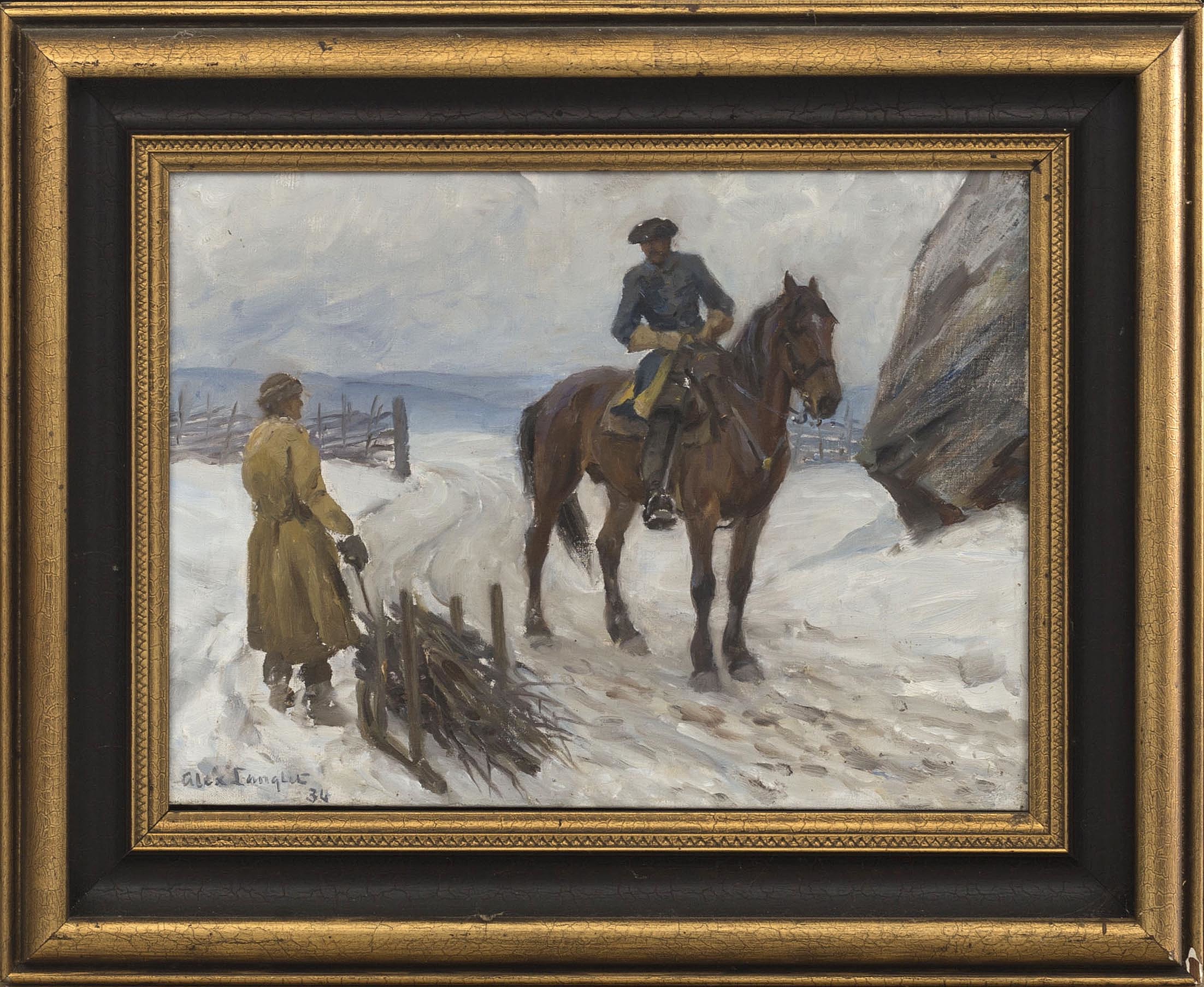 ALEXANDER LANGLET, A SIGNED AND DATED OILPAINTING ON CANVAS. - Bukowskis