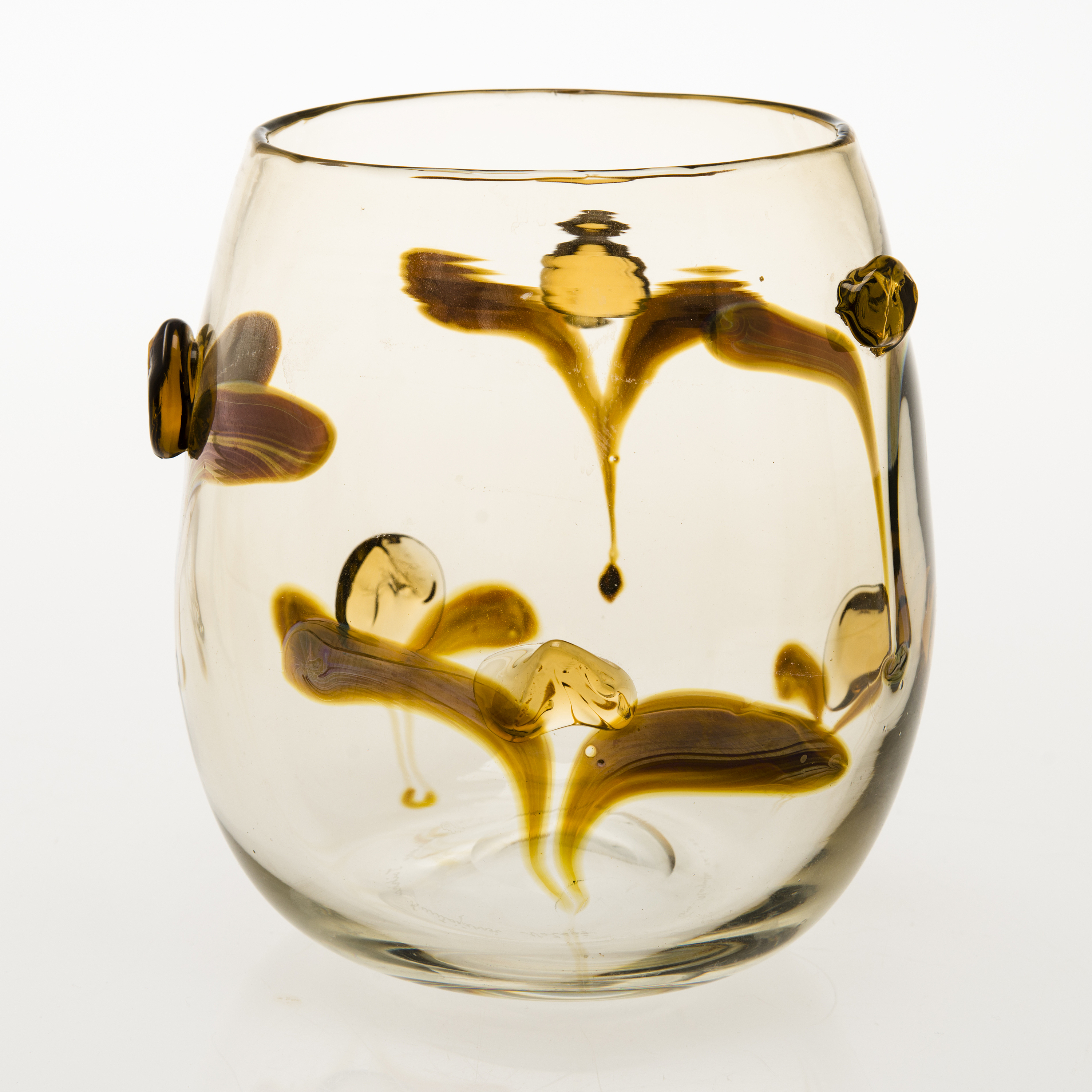 INKERI TOIKKA, MALJA / MALJAKKO, lasia, signeerattu Inkeri Toikka ...