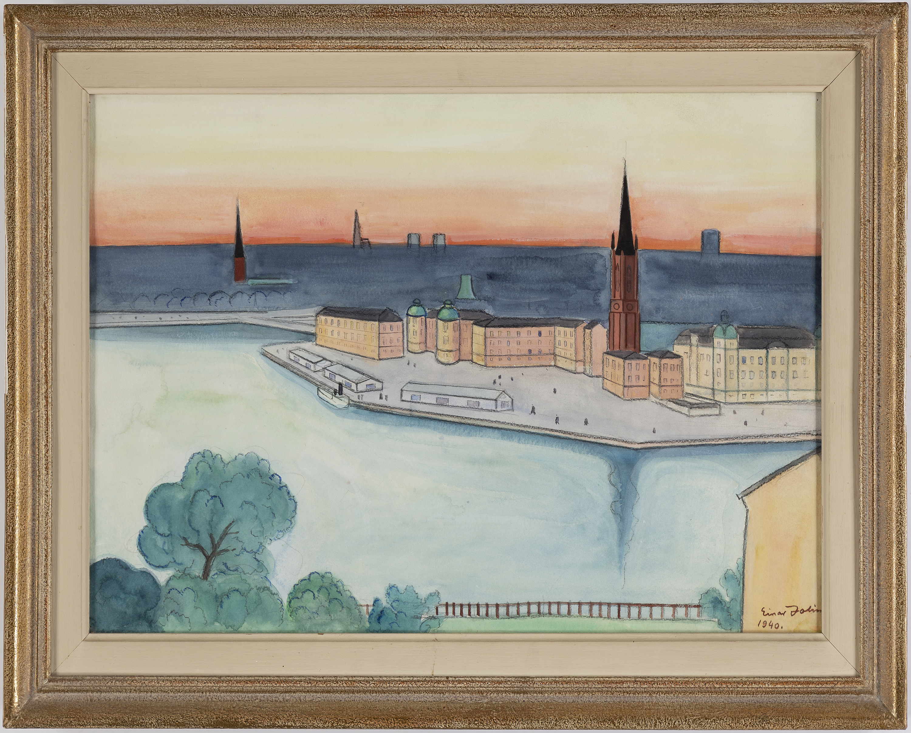 EINAR JOLIN, akvarell och gouache, signerad och daterad . - Bukowskis