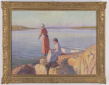 EMIL LINDGREN, oil canvas, signed and dated 1916. - Bukowskis