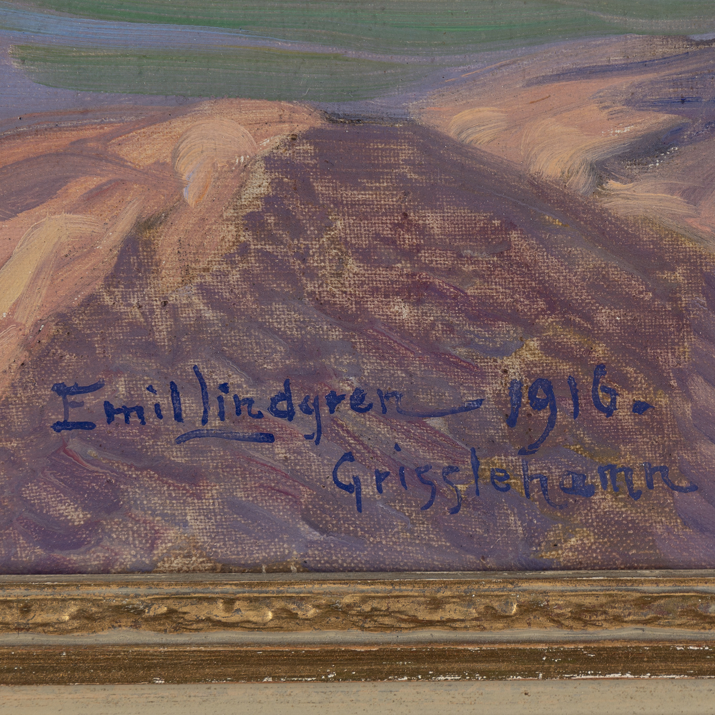 EMIL LINDGREN, oil canvas, signed and dated 1916. - Bukowskis