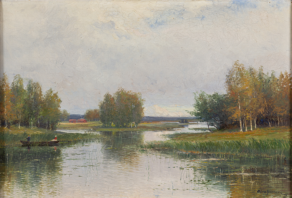 ERIK ABRAHAMSSON, oil on canvas, signed. - Bukowskis