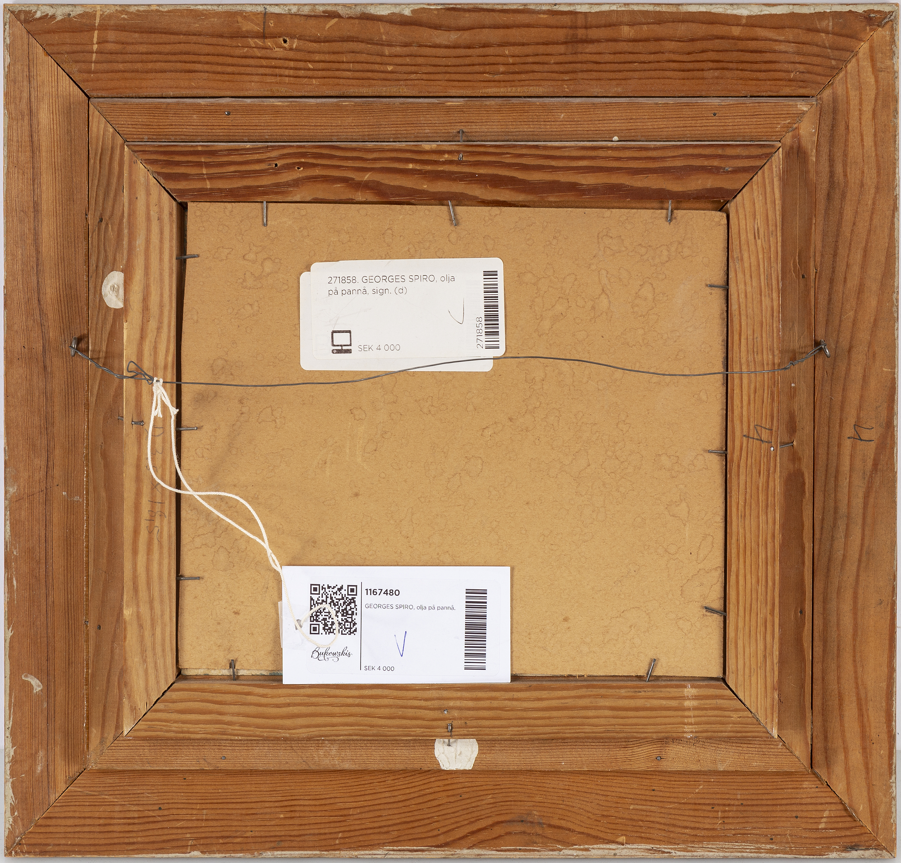 GEORGES SPIRO, oil on panel, signed. - Bukowskis