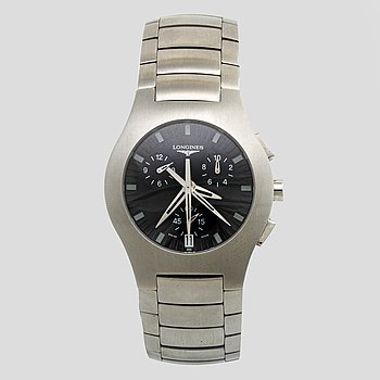 A Longines Oposition chronograf wrist watch 38 mm. - Bukowskis