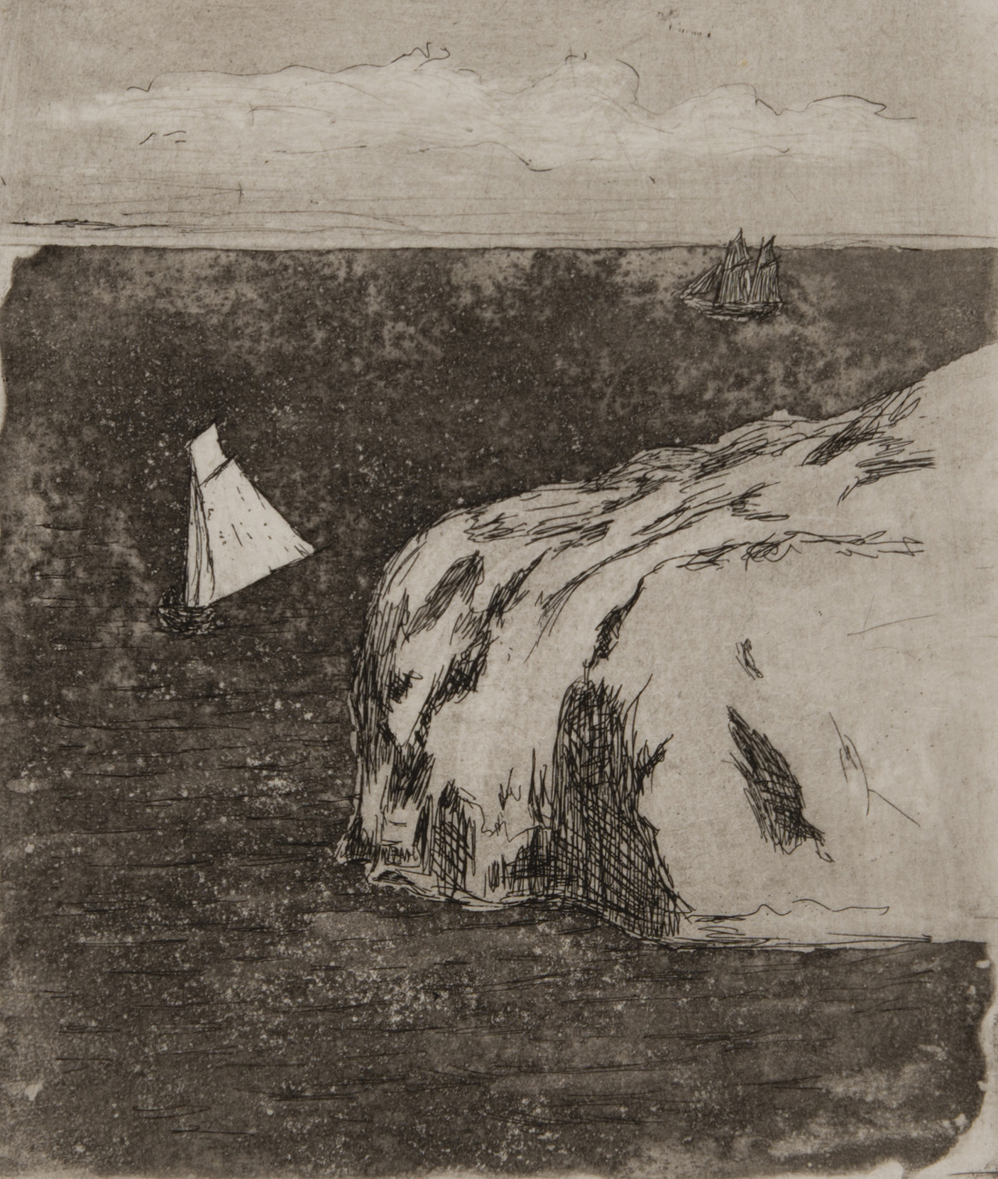 HUGO SIMBERG, etsning, "Klippudden", signerad fecit. - Bukowskis