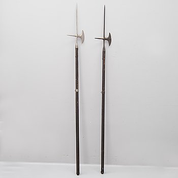 Two 19th cenrury halberds, pattern m/1697. - Bukowskis