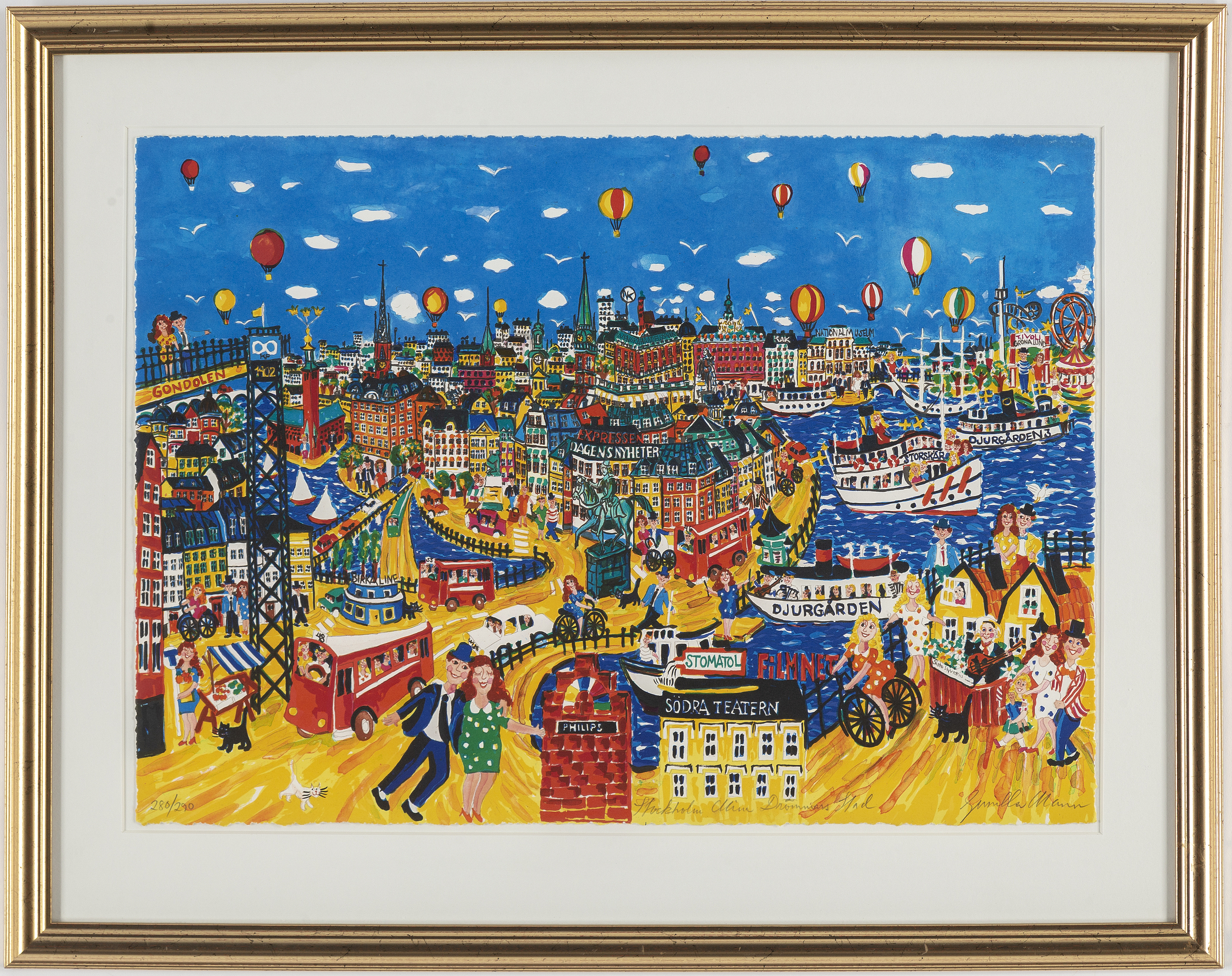 GUNILLA MANN, lithograph in colours, signed 280/290. - Bukowskis