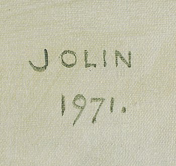 EINAR JOLIN, olja på duk, signerad Jolin och daterad 1971. - Bukowskis