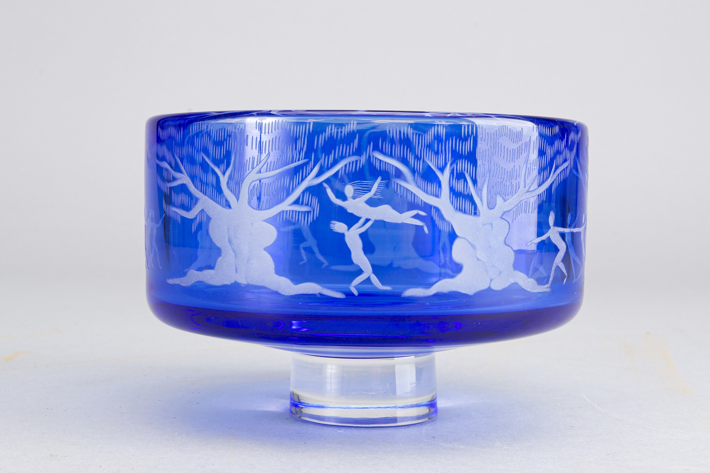 GUNNAR CYRÉN, skål på fot, glas, Orrefors Expo. - Bukowskis