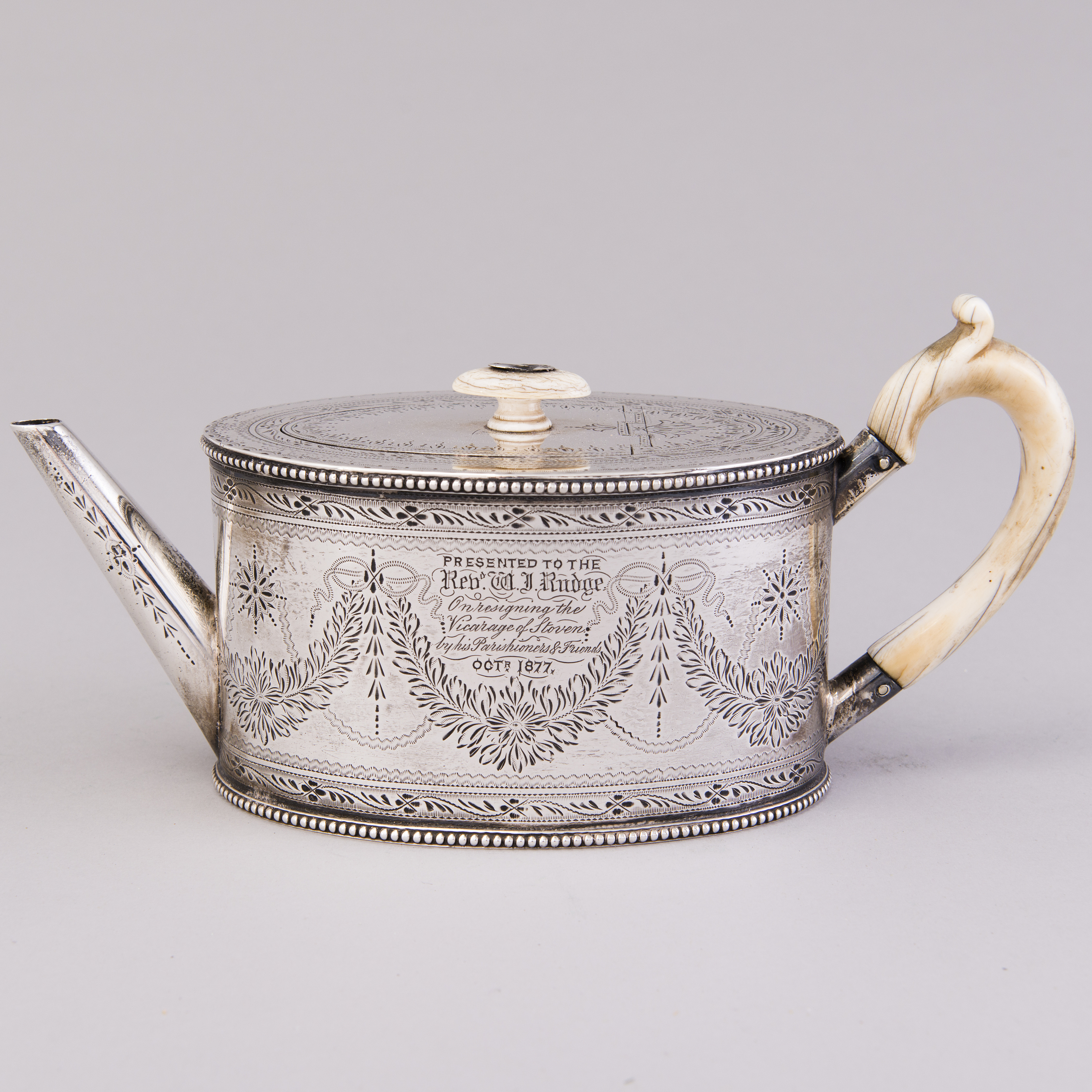 TEKANNA, silver, Charles Boyton & Son, London, England, 1876. - Bukowskis