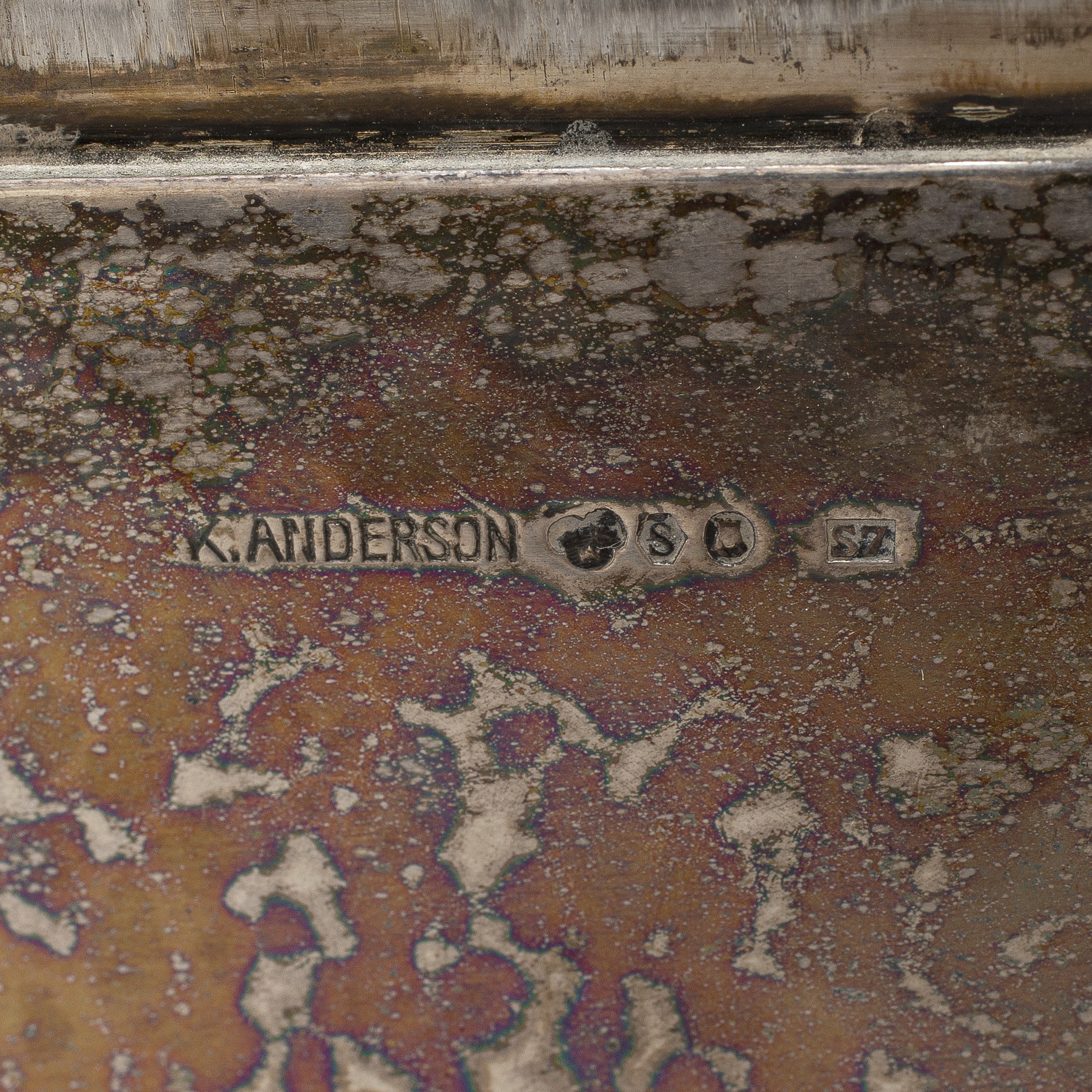 K ANDERSON, a silver cigarr box, Stockholm, 1920. - Bukowskis