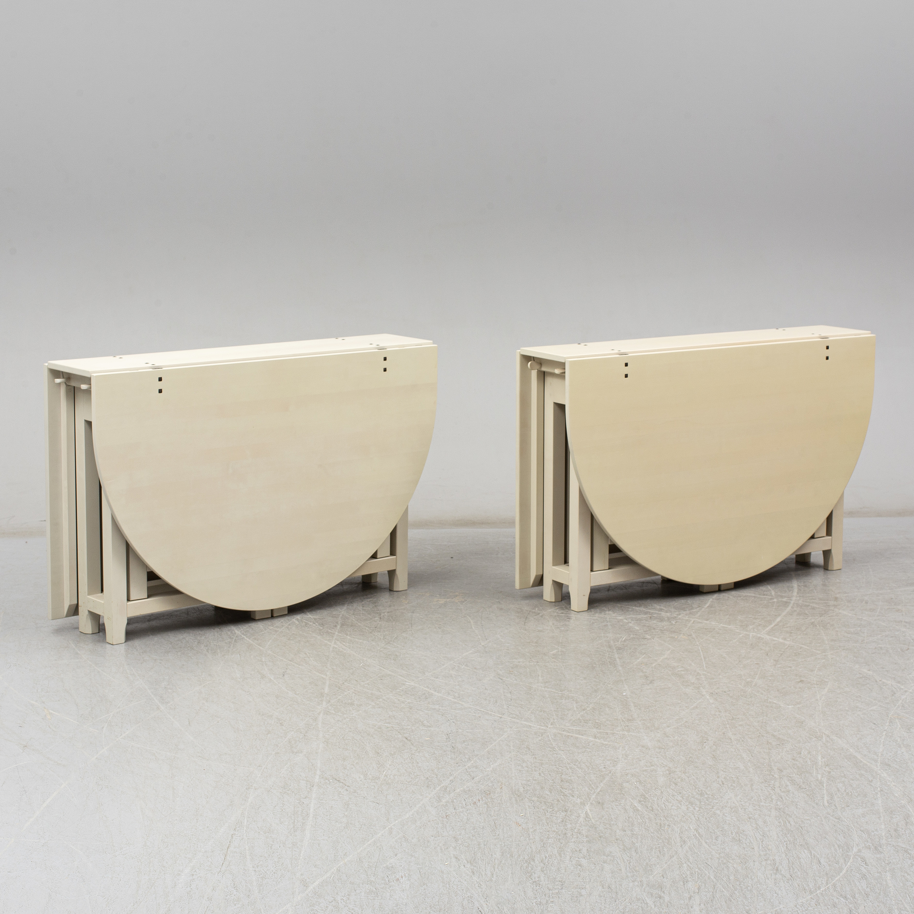 A pair of Swedish painted flap tables "Bergslagen" from IKEA's 18th ...