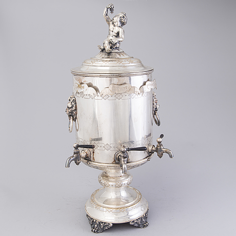 Late 19th Century Swedish Nickel Silver Samovar for Vodka. - Bukowskis