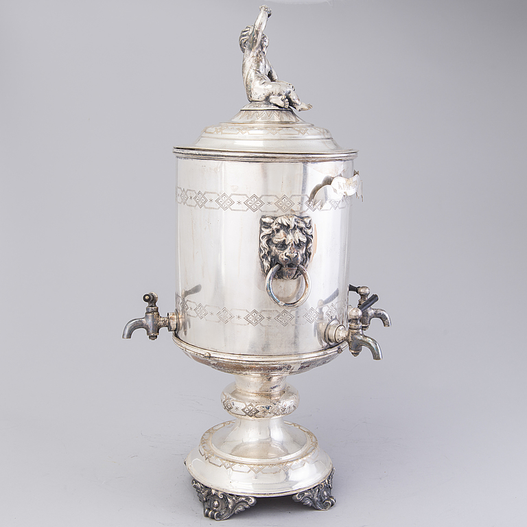 Late 19th Century Swedish Nickel Silver Samovar for Vodka. - Bukowskis