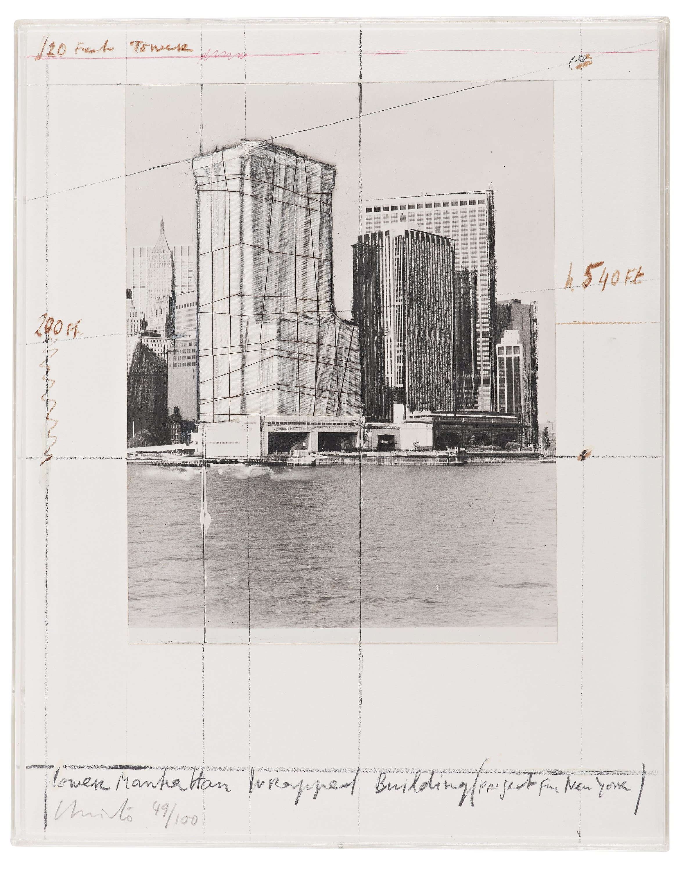 Christo & Jeanne-Claude, "Lower Manhattan Wrapped Building, Project for ...